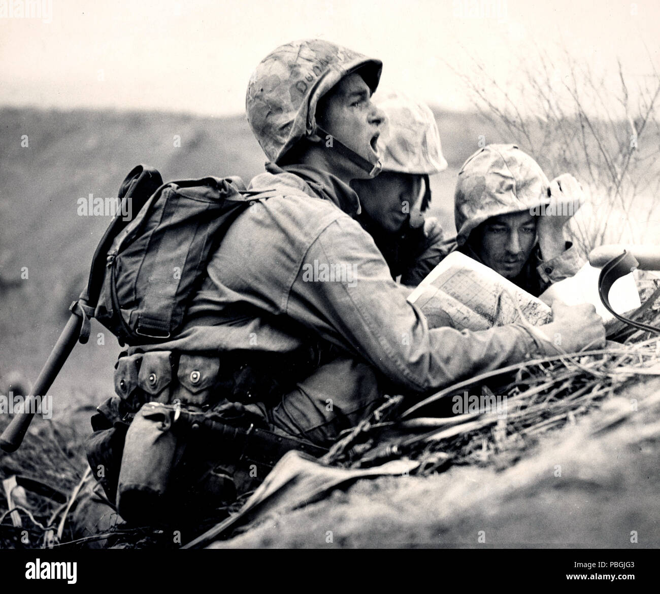 Marine spotters on Iwo Jima have located the exaxct position of an ...