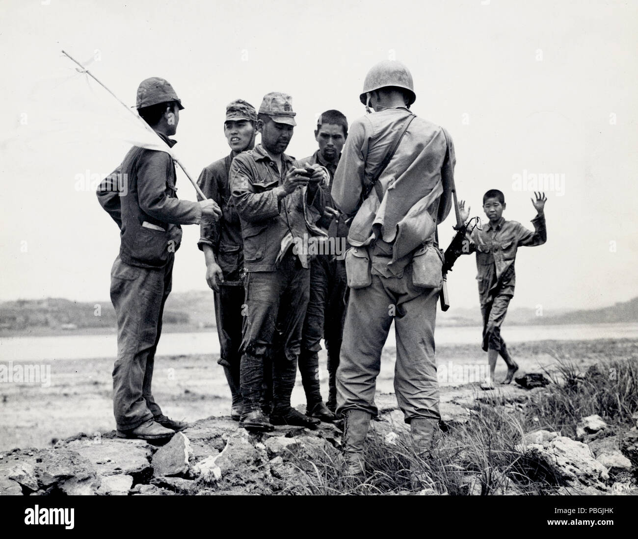 Japanese naval troops surrender hi-res stock photography and images - Alamy