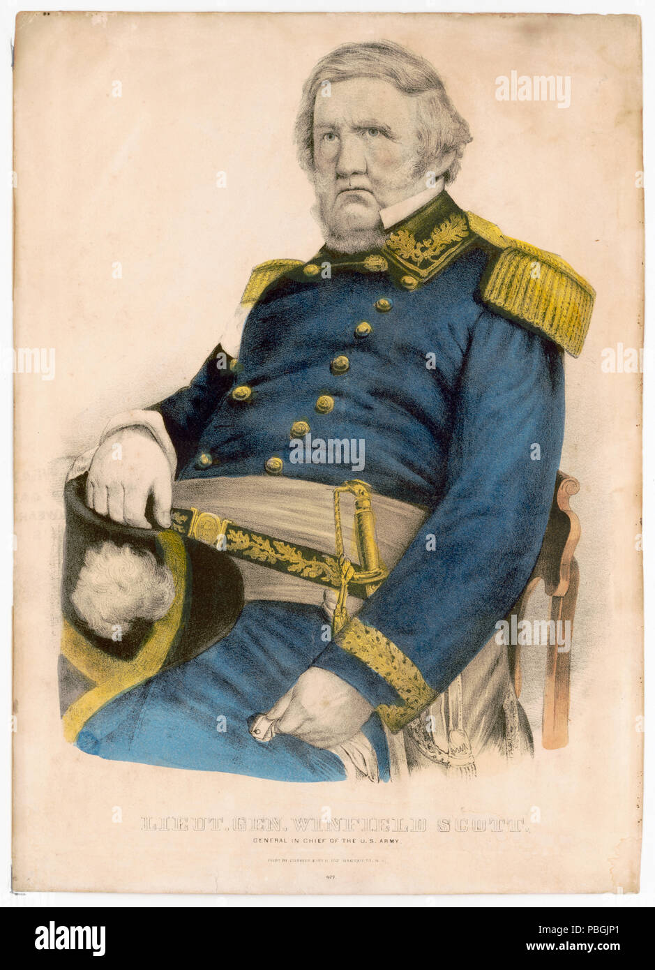 Lieut. Gen. Winfield Scott General in Chief of the U.S. Army Stock Photo - Alamy