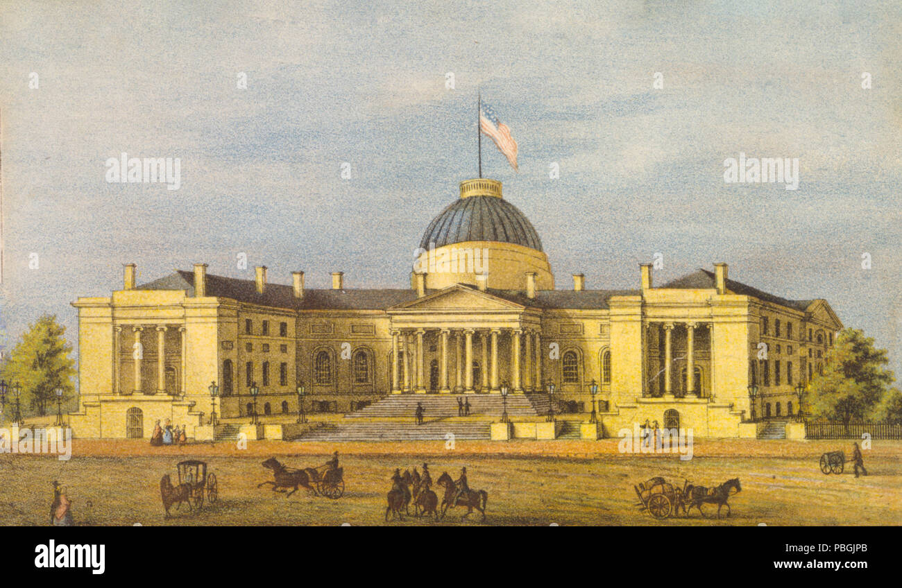 Print shows an exterior view of City Hall, Washington, D.C. ca 1866 ...