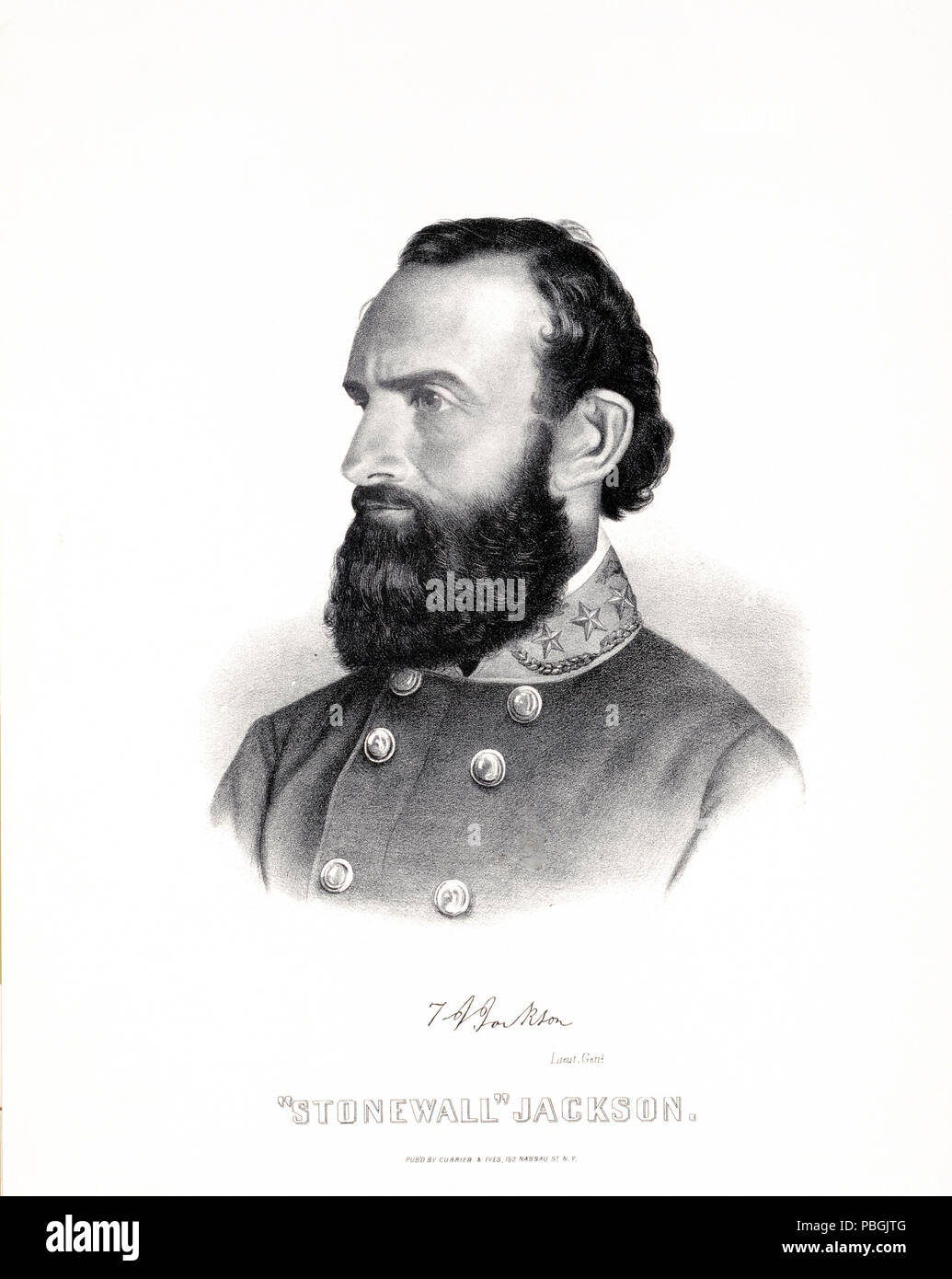 Stonewall jackson portrait hi-res stock photography and images - Alamy