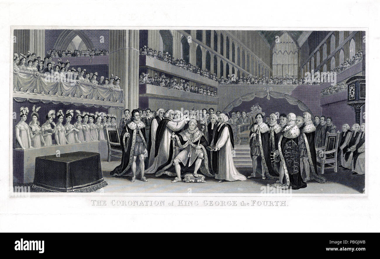 The coronation of King George the fourth Stock Photo - Alamy