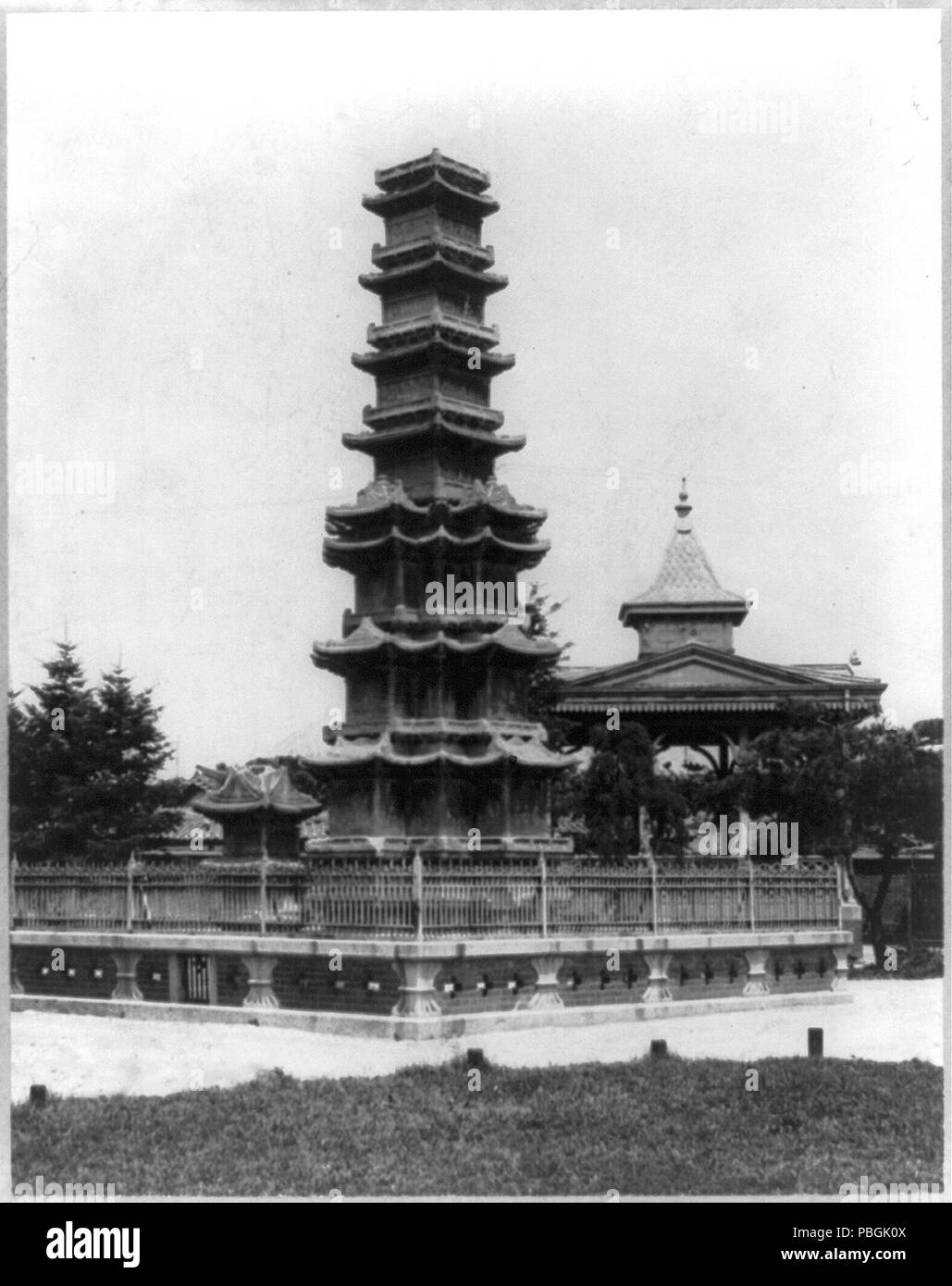Marble pagoda, which is a Buddhist monument, presented to a Korean ...