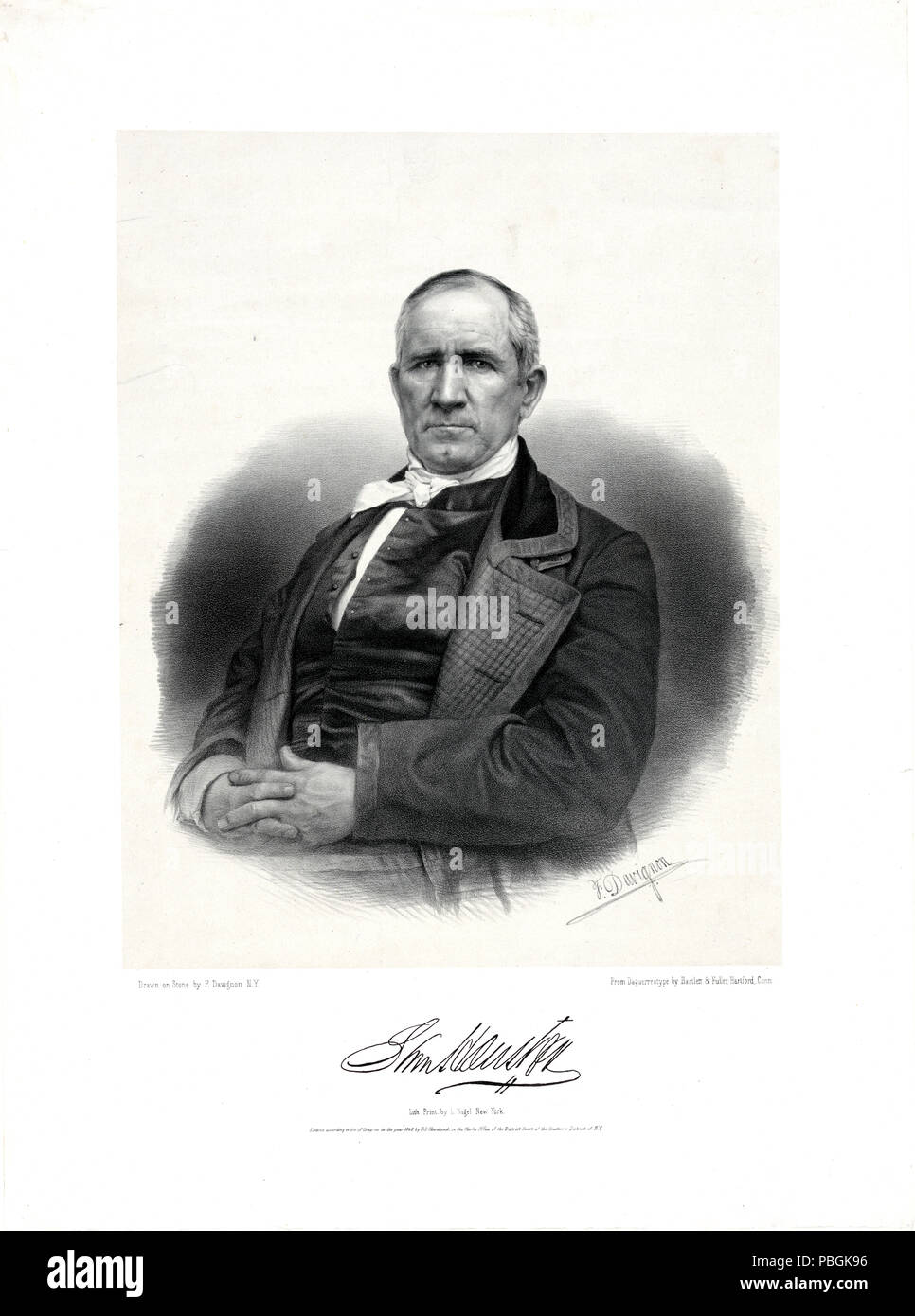 Sam Houston ca 1848 Stock Photo - Alamy