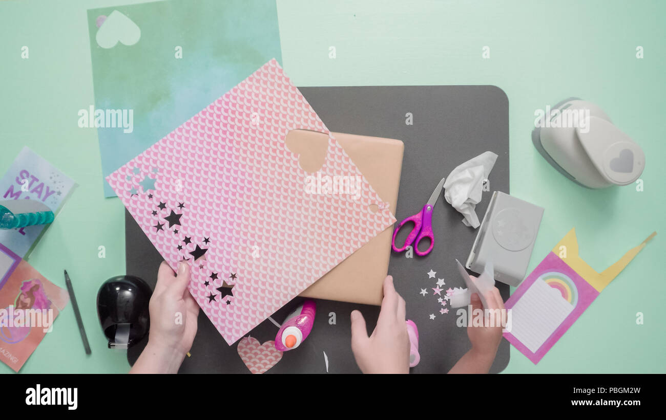 Decorating present kids birthday craft hi-res stock photography and ...