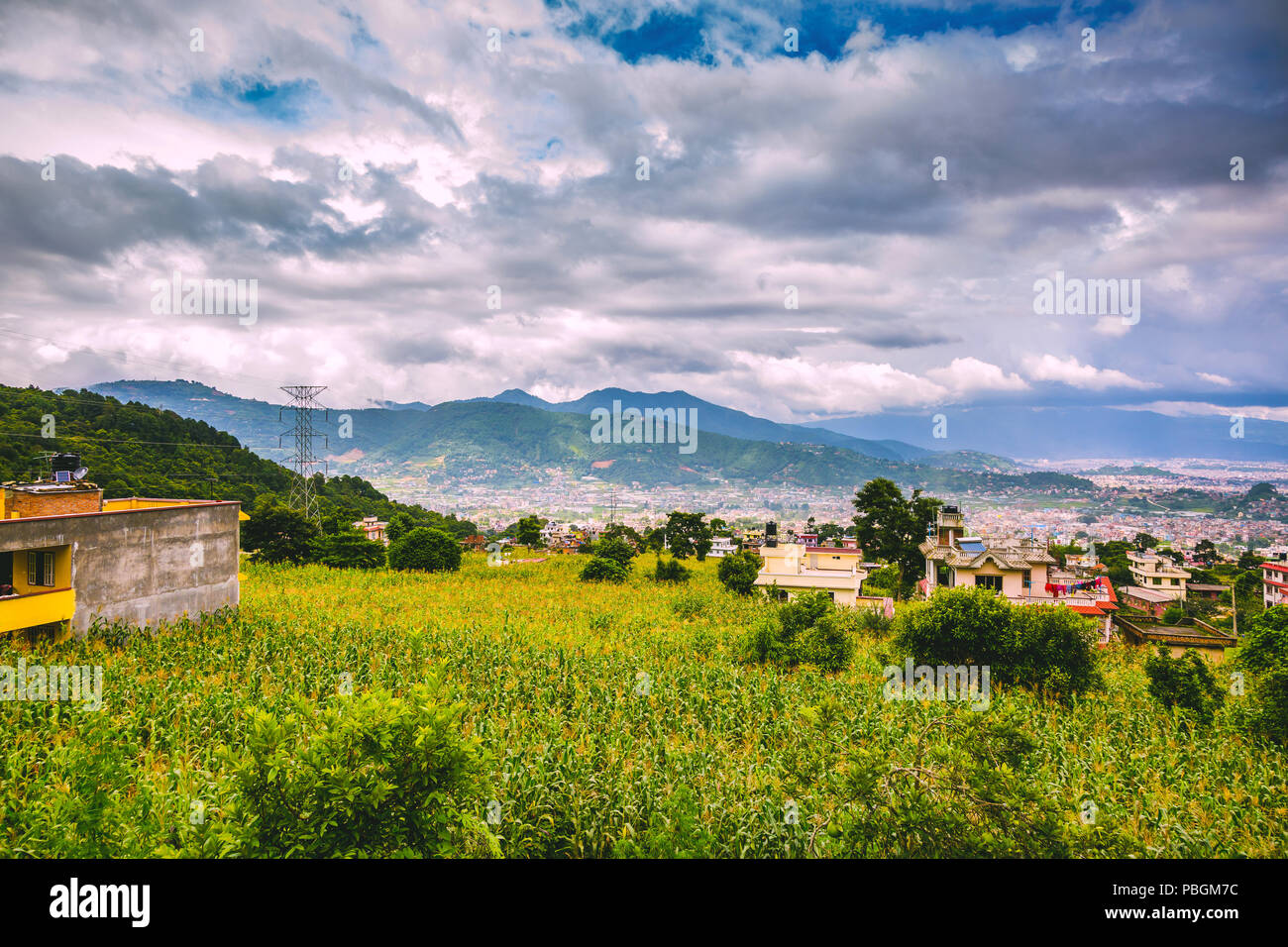 Aerial view of Kathmandu City Capital of Nepal,Bird Eye View Kathmandu ...