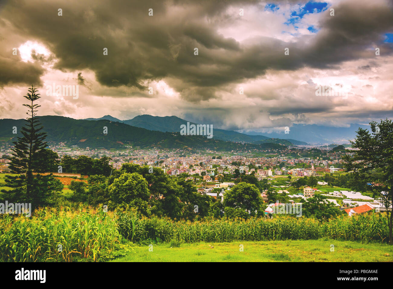 Aerial view of Kathmandu City Capital of Nepal,Bird Eye View Kathmandu ...