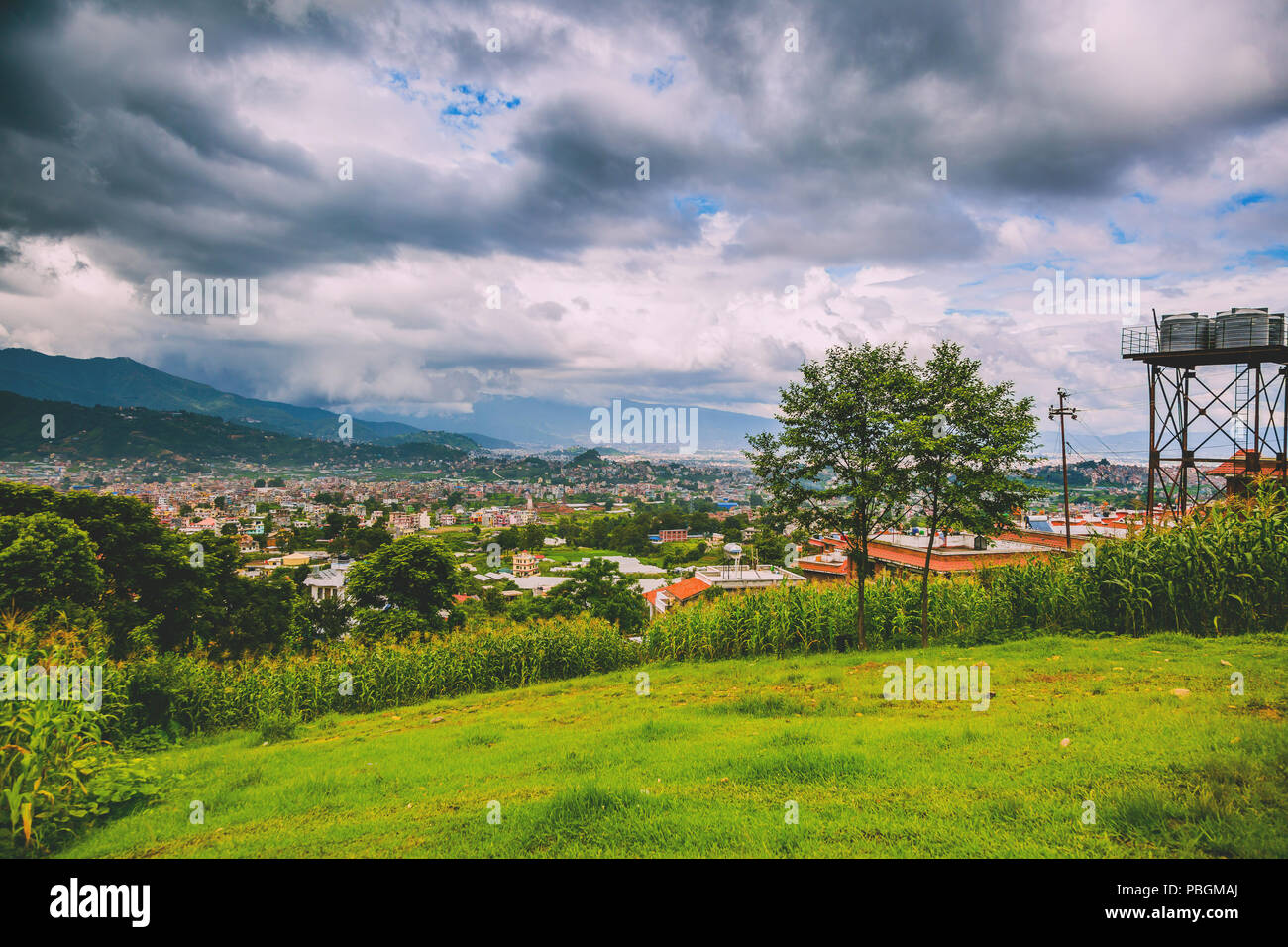 Aerial view of Kathmandu City Capital of Nepal,Bird Eye View Kathmandu ...