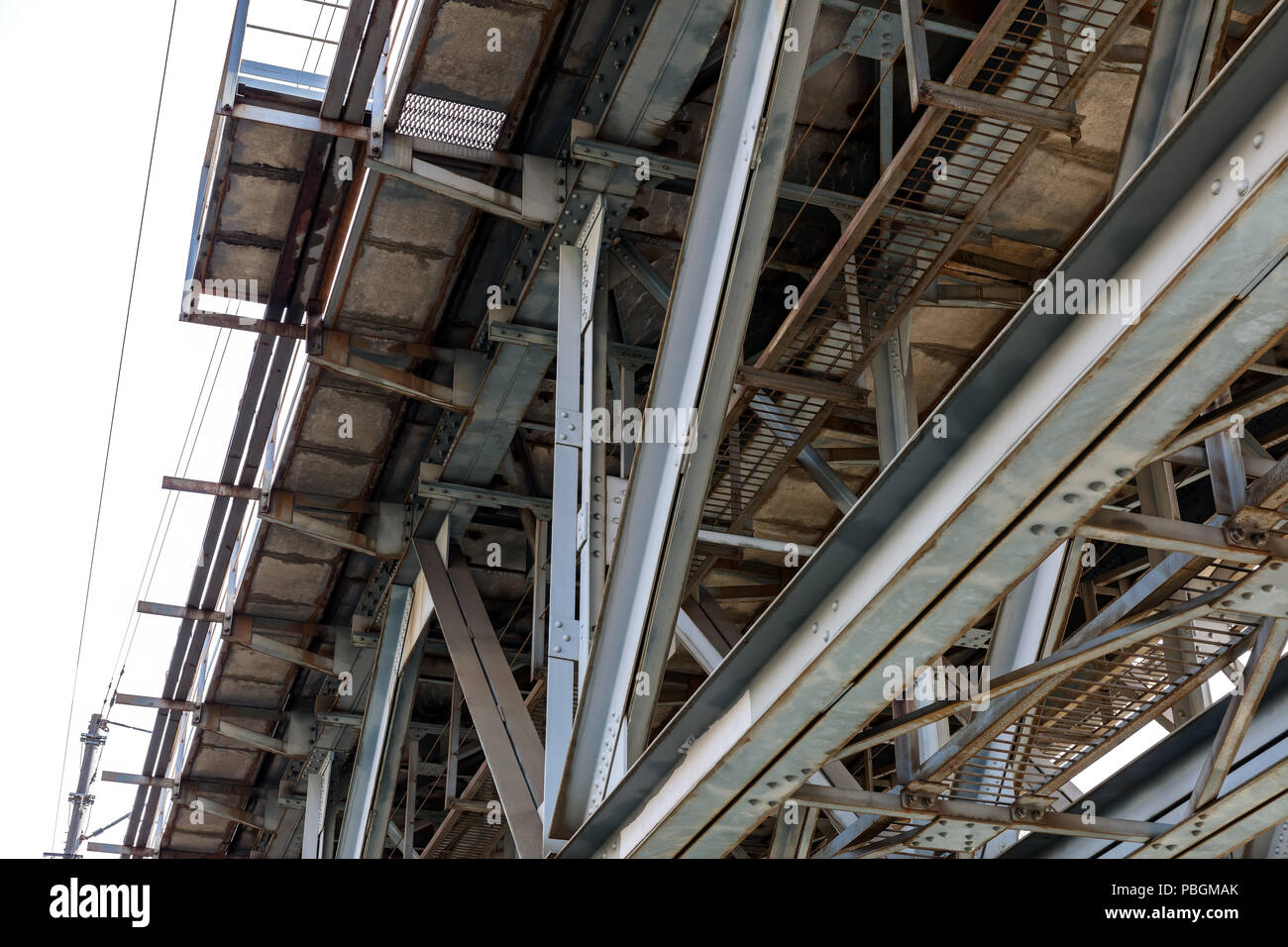Steel truss bridge construction fragment hi-res stock photography and ...