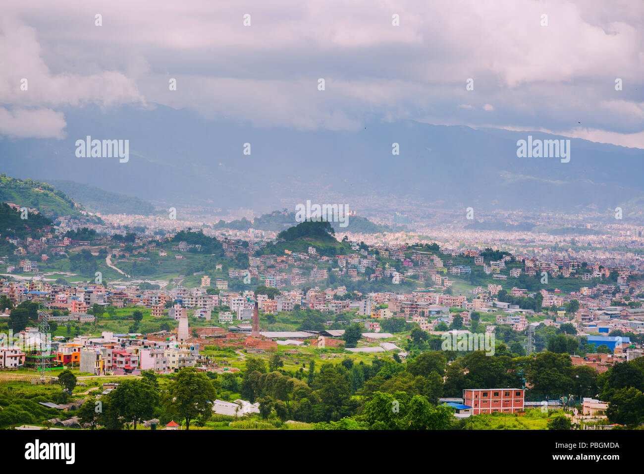 Aerial view of Kathmandu City Capital of Nepal,Bird Eye View Kathmandu ...
