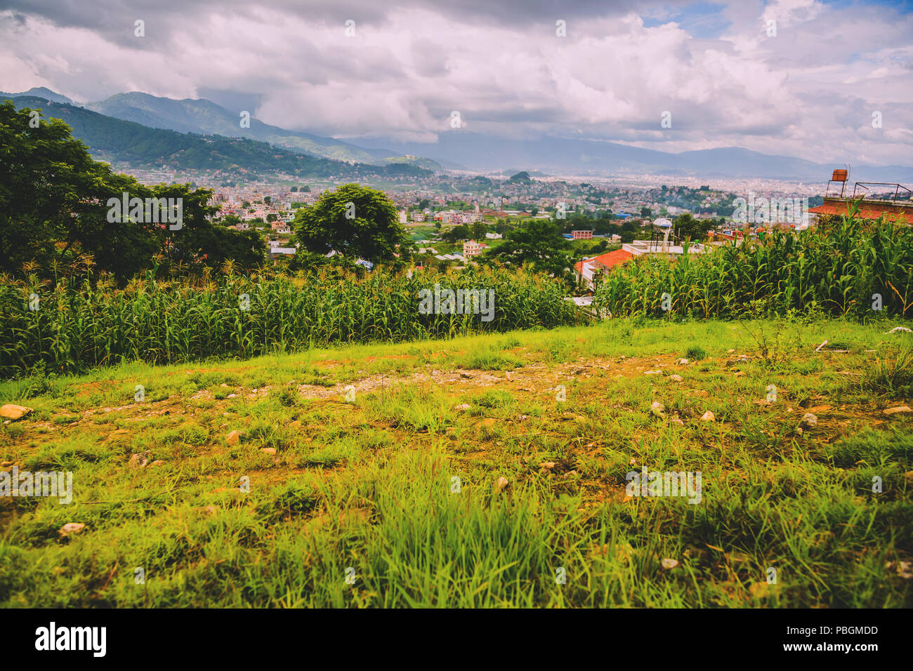 Aerial view of Kathmandu City Capital of Nepal,Bird Eye View Kathmandu ...