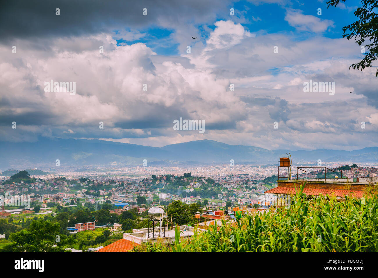 Aerial view of Kathmandu City Capital of Nepal,Bird Eye View Kathmandu ...