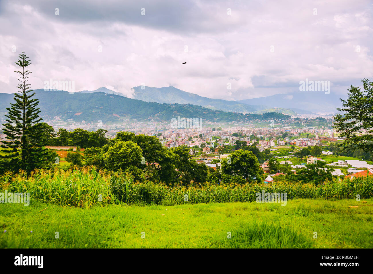 Aerial view of Kathmandu City Capital of Nepal,Bird Eye View Kathmandu ...
