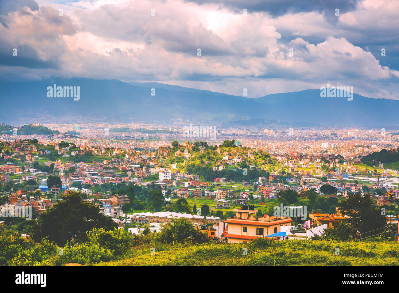 Aerial view of Kathmandu City Capital of Nepal,Bird Eye View Kathmandu ...