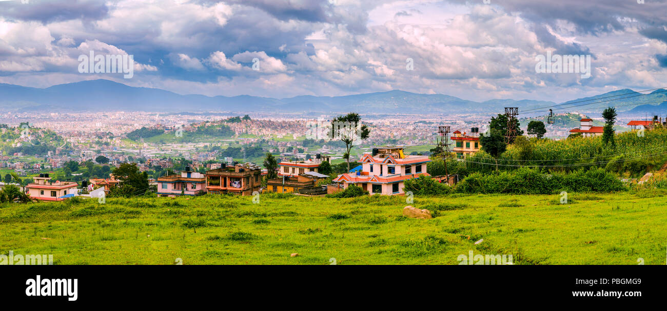 Panoromic aerial view of Kathmandu City Capital of Nepal,Bird Eye View ...