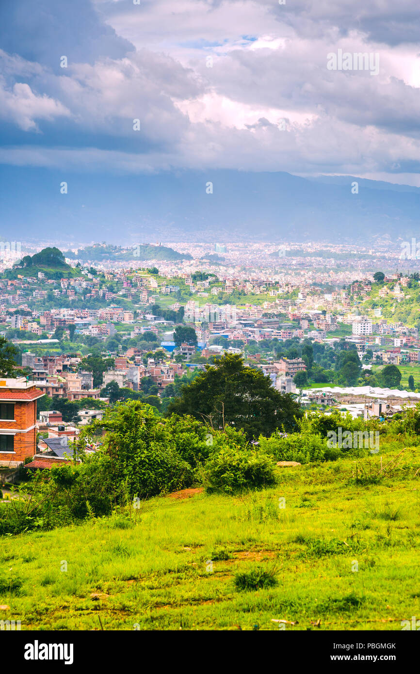 Aerial view of Kathmandu City Capital of Nepal,Bird Eye View Kathmandu ...
