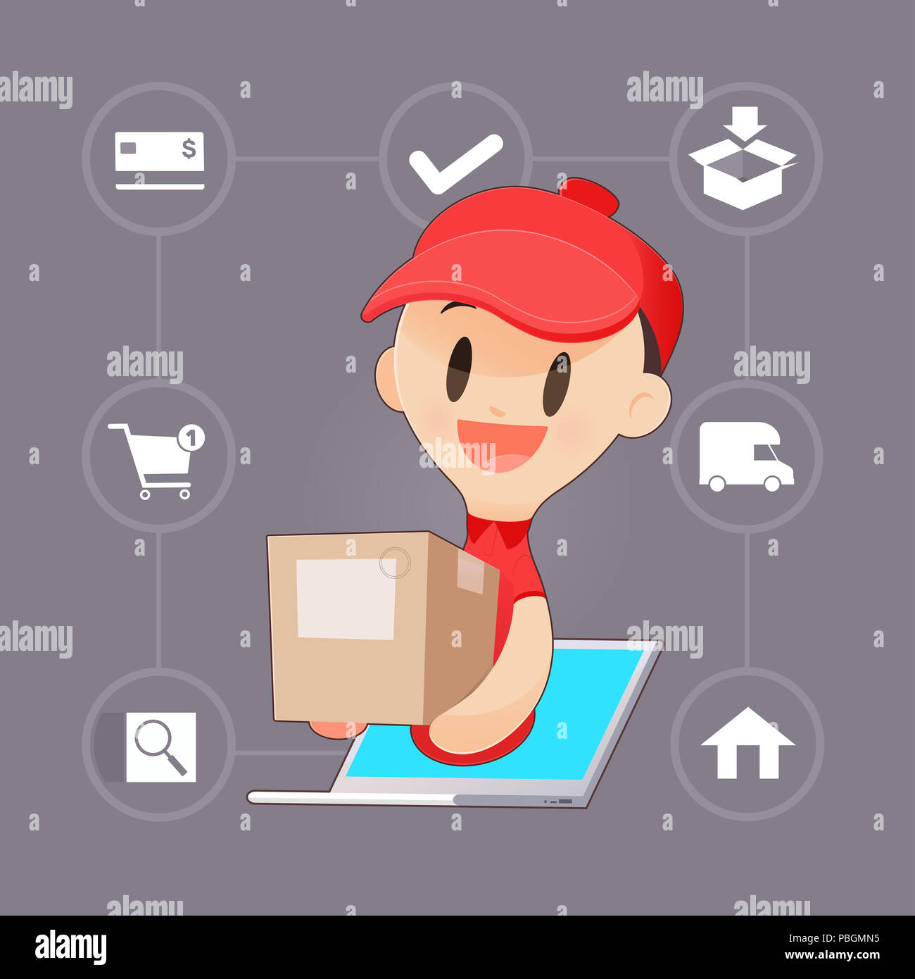 Deliverer cartoon hi-res stock photography and images - Alamy