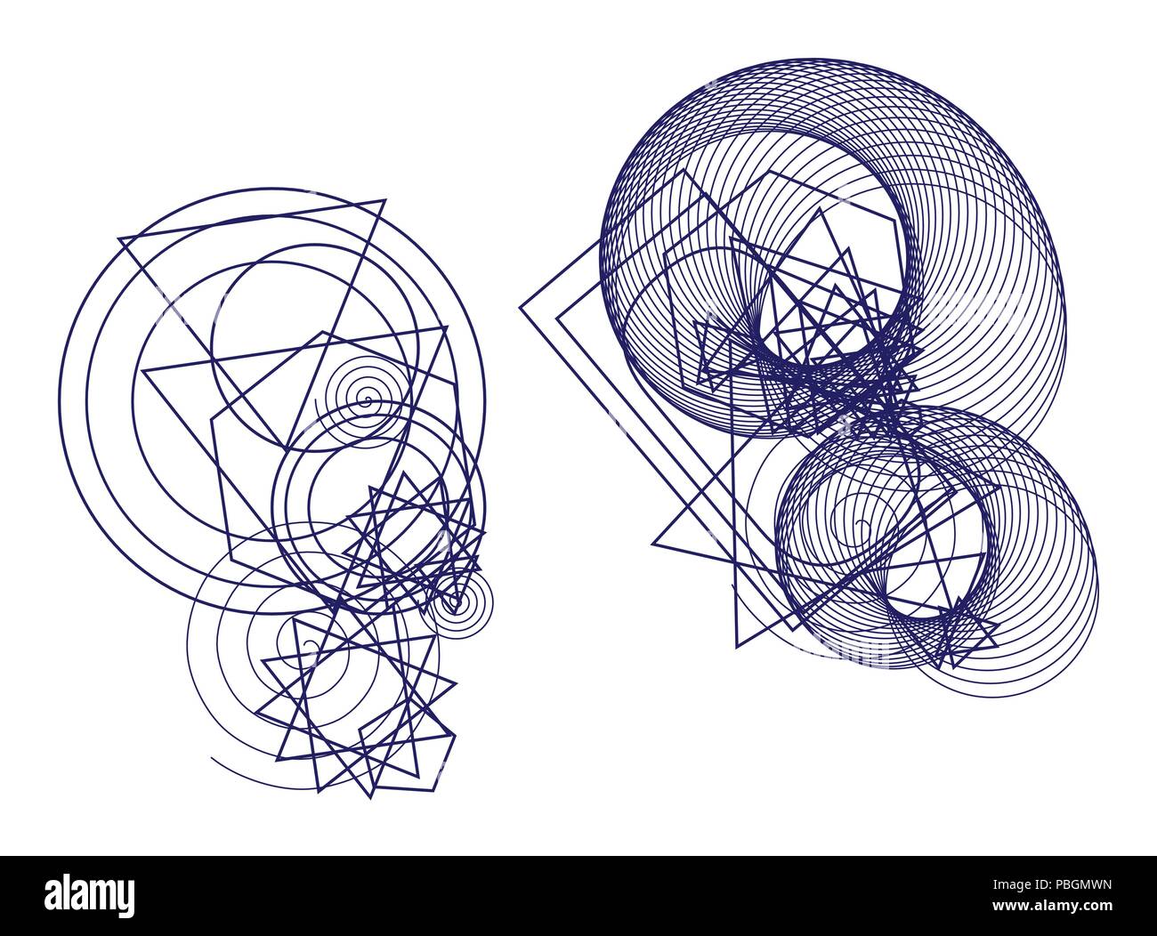 Abstract Geometric Background With Shape Of Mixed Pattern Vector Illustration Graphic Stock