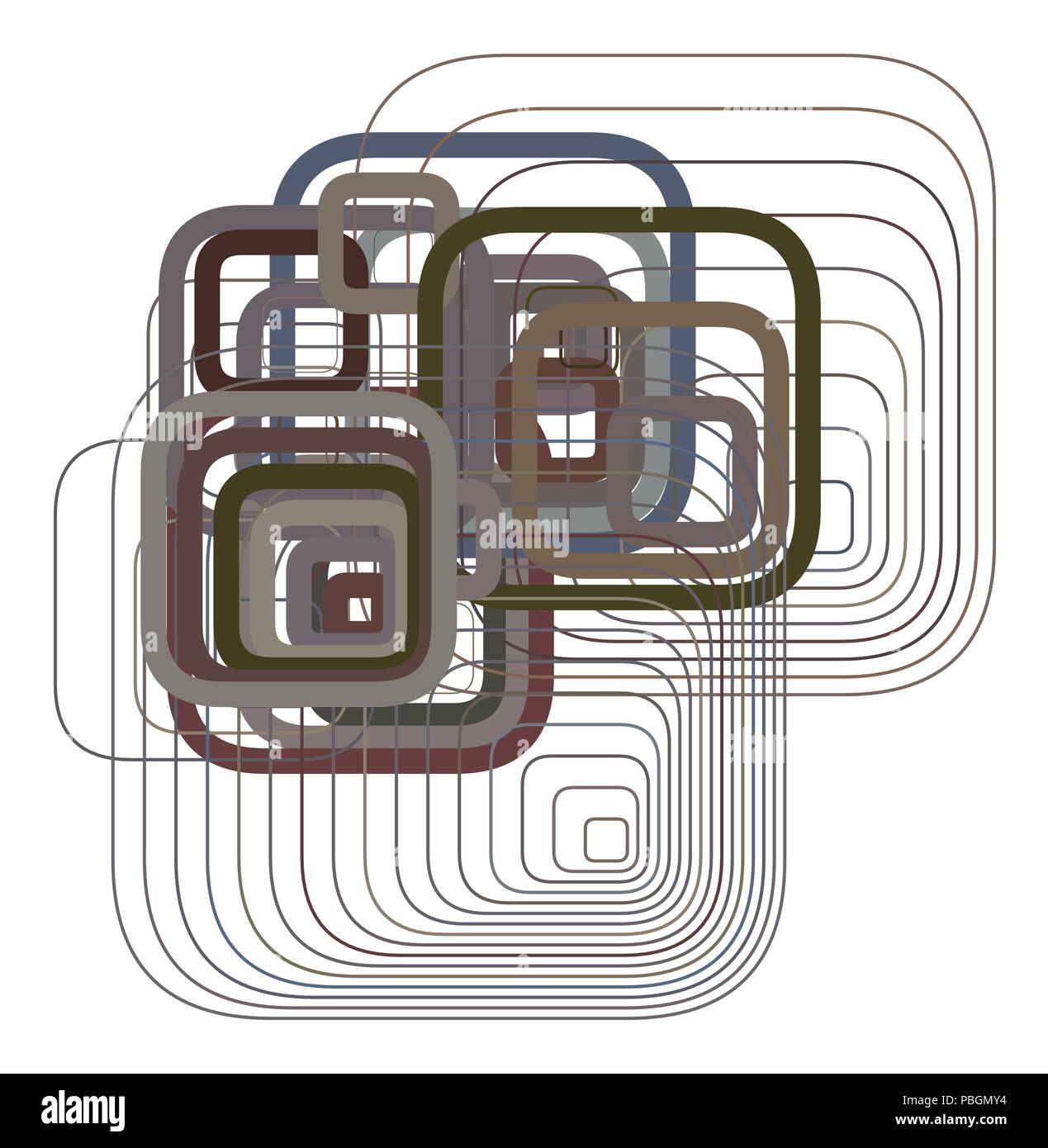 Abstract Conceptual Geometric Rounded Rectangle Pattern Good For Web Page Graphic Design