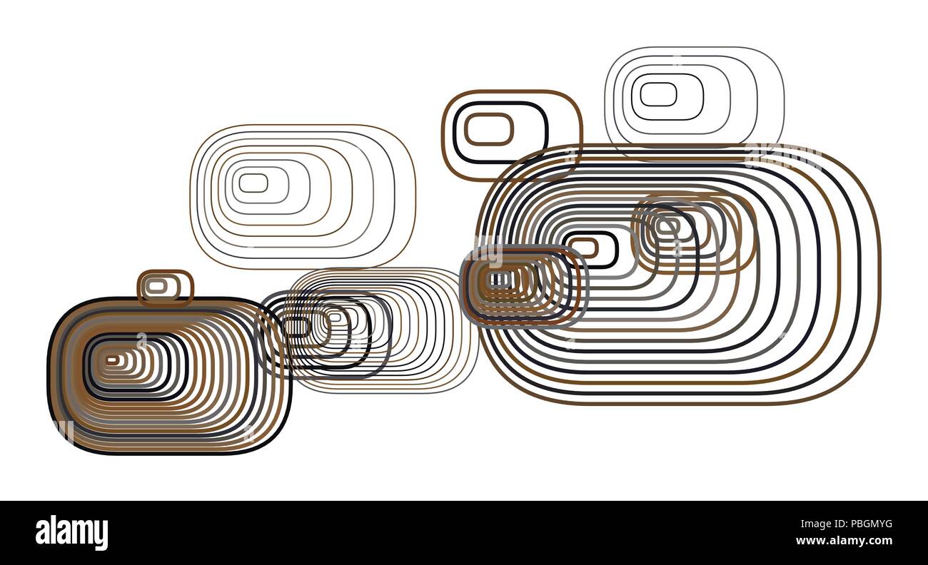 Abstract conceptual geometric rounded rectangle pattern. Good for web page, graphic design ...