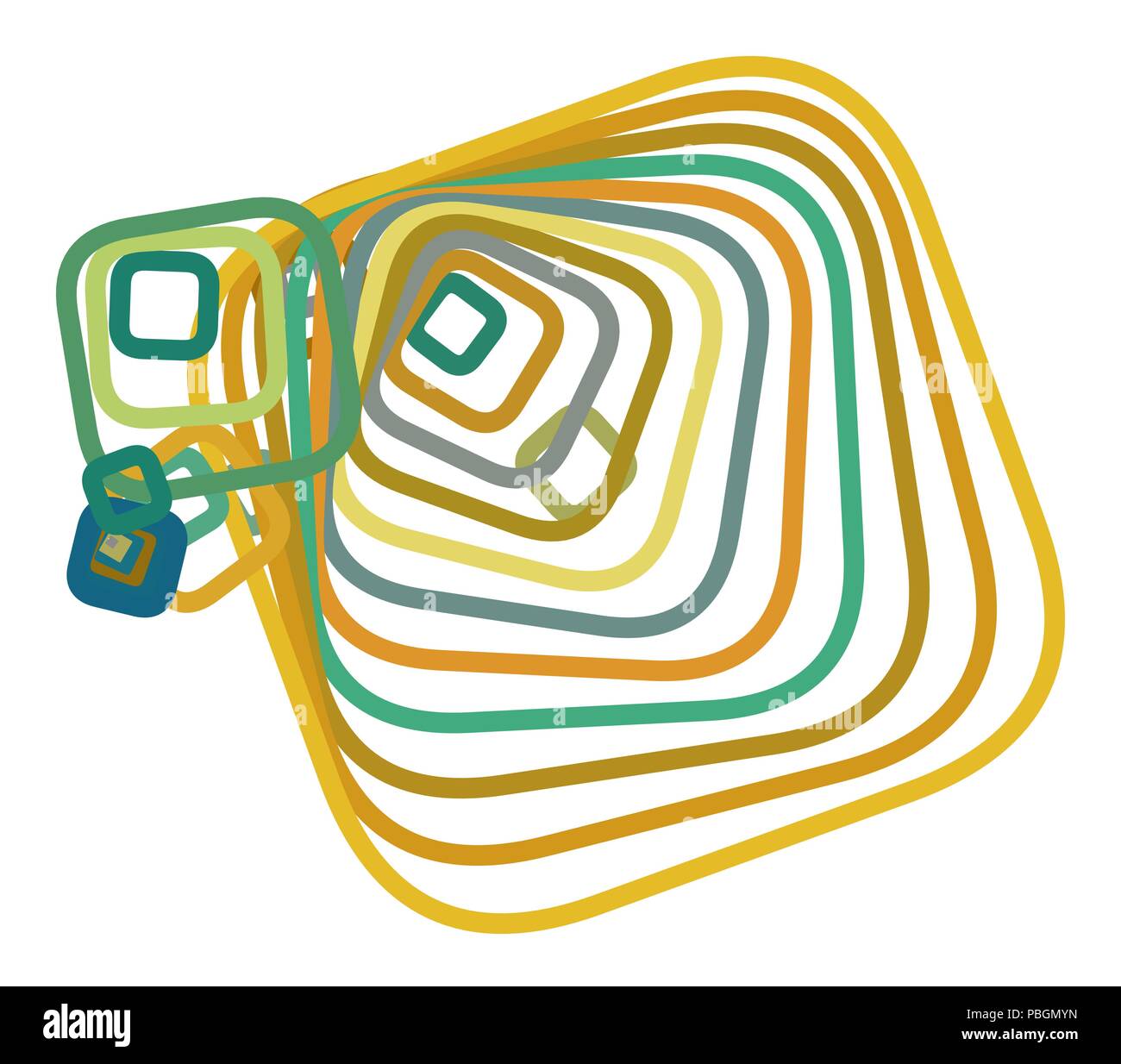 Abstract geometric background with shape of rounded rectangle pattern ...