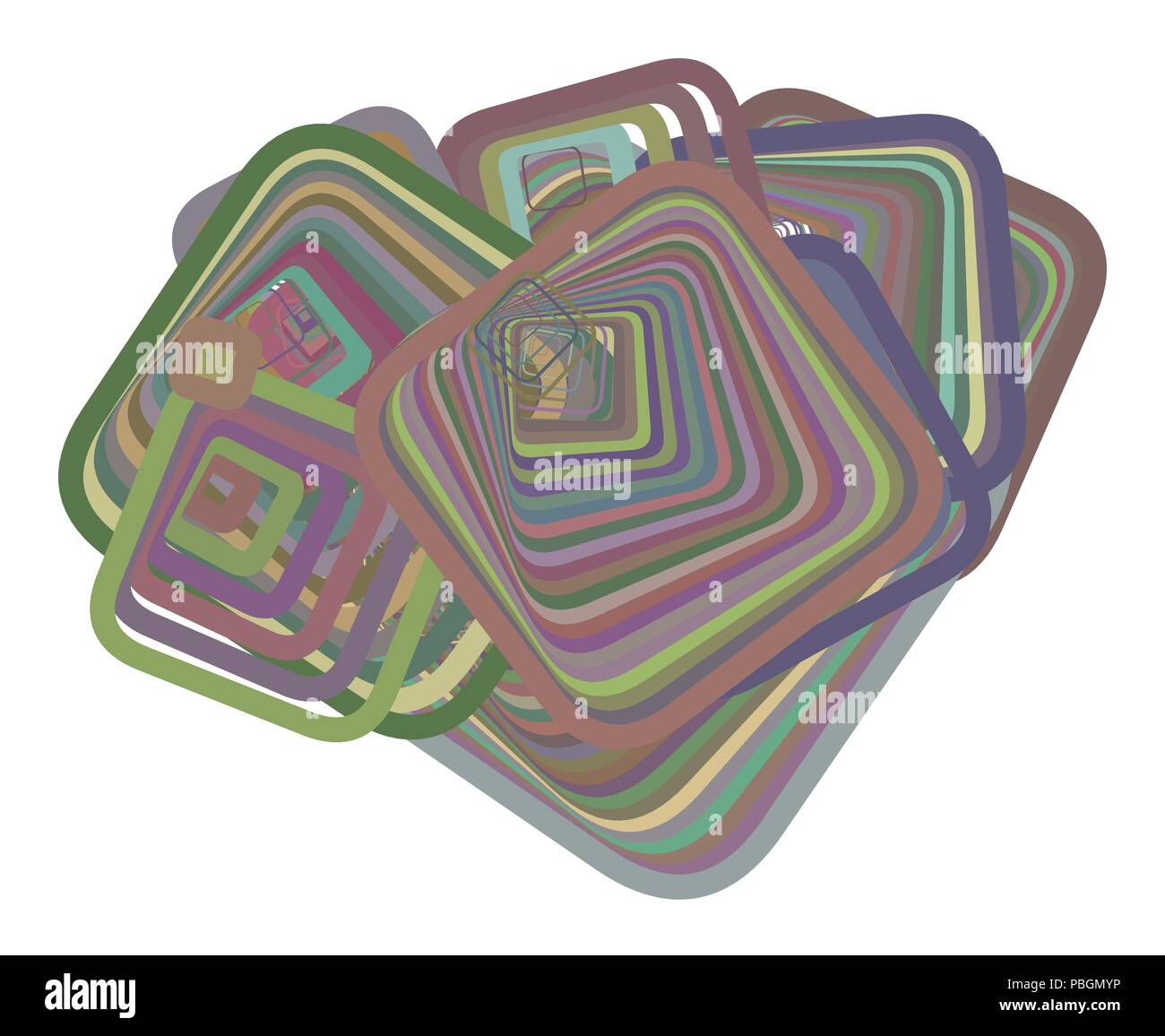 Abstract rounded rectangle geometric pattern, colorful & artistic for ...