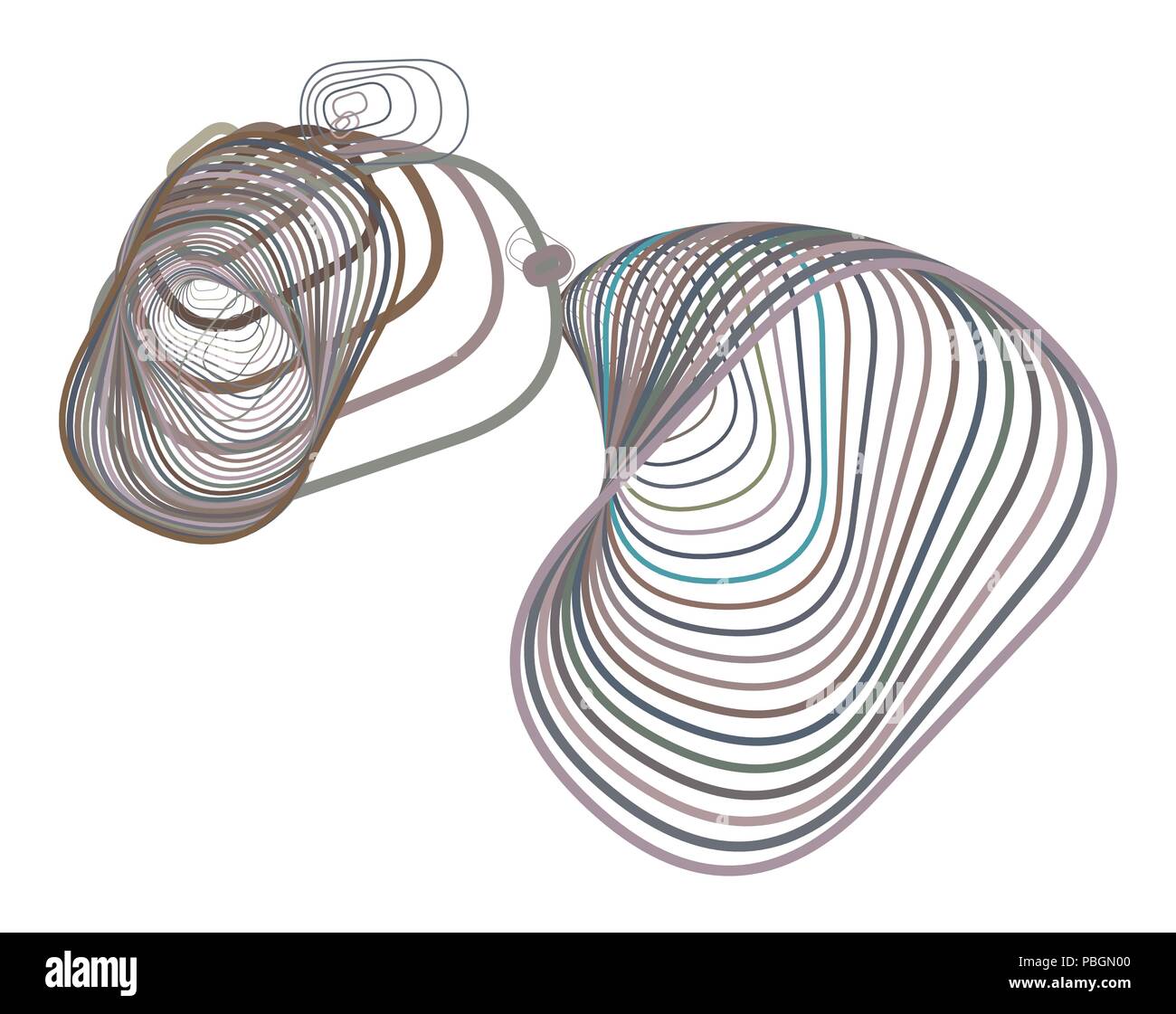 Color abstract rounded rectangle geometric pattern generative art ...