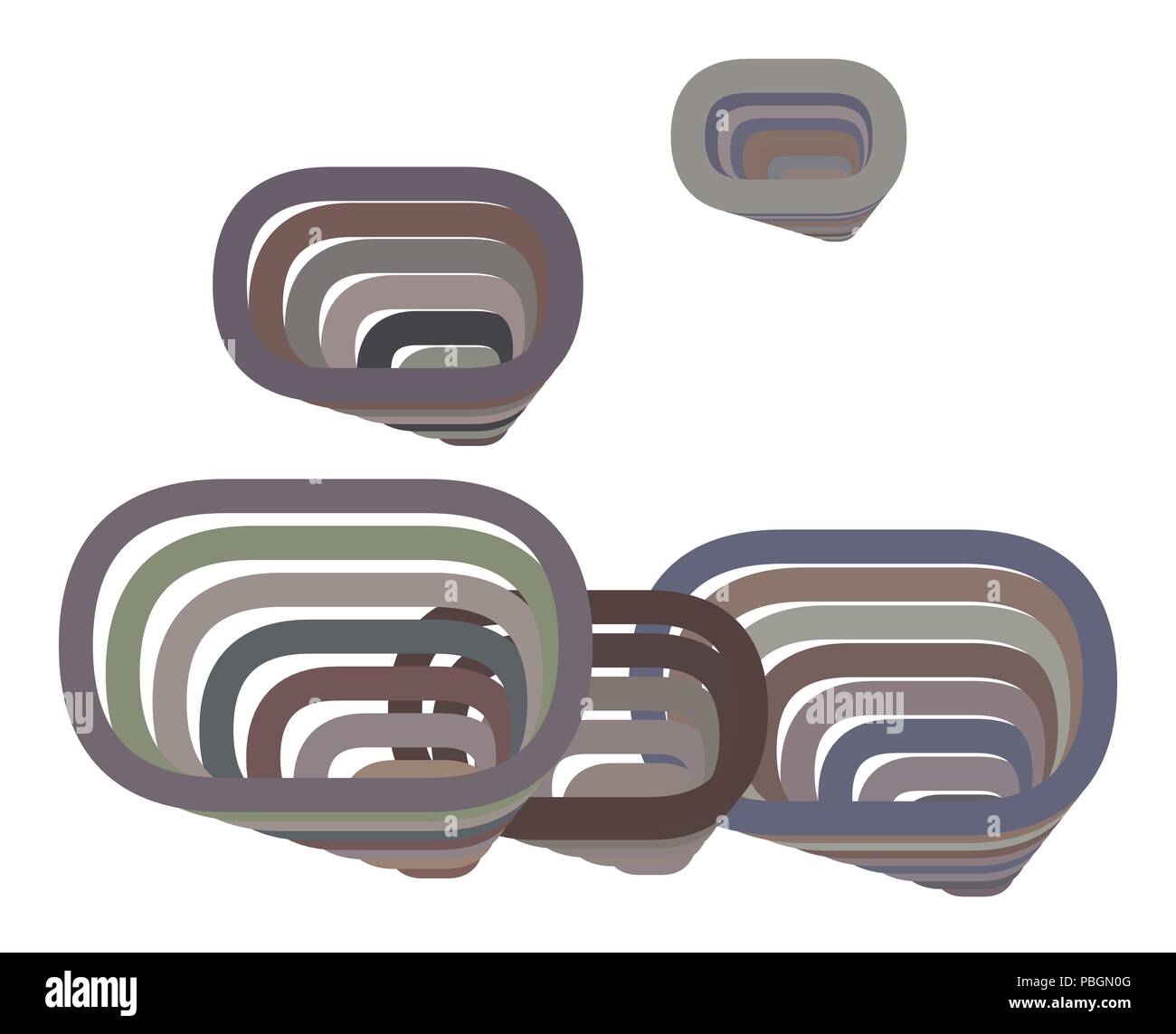 Abstract colored geometric rounded rectangle pattern. Good for web page ...