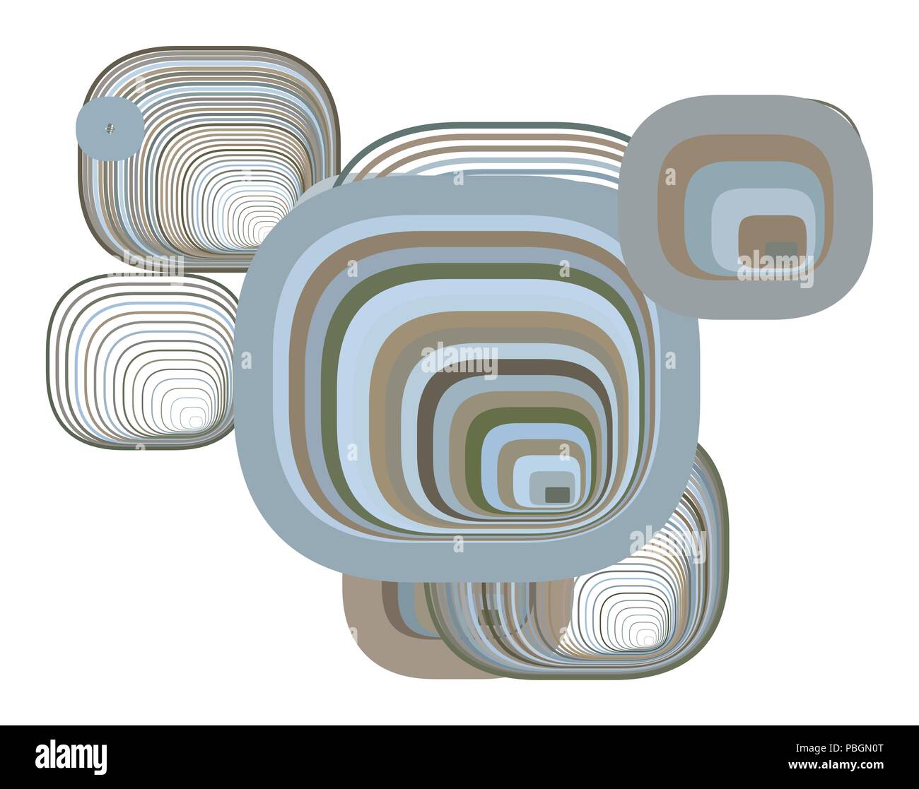 Geometric Conceptual Background Rounded Rectangle Pattern For Design Vector Illustration