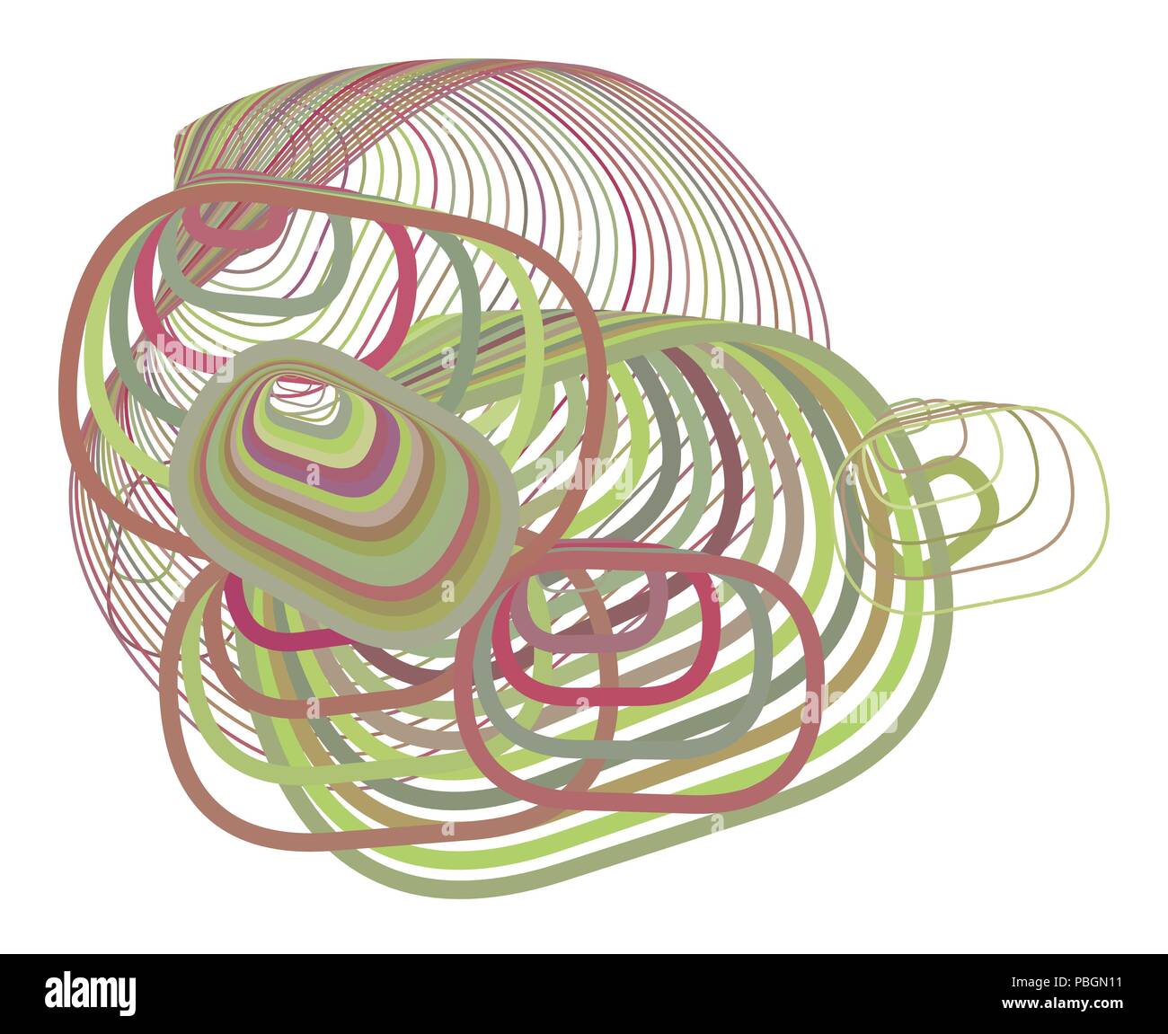 Color abstract rounded rectangle geometric pattern generative art ...