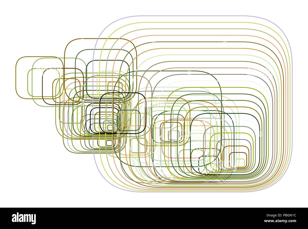 Geometric Conceptual Background Rounded Rectangle Pattern For Design Vector Illustration