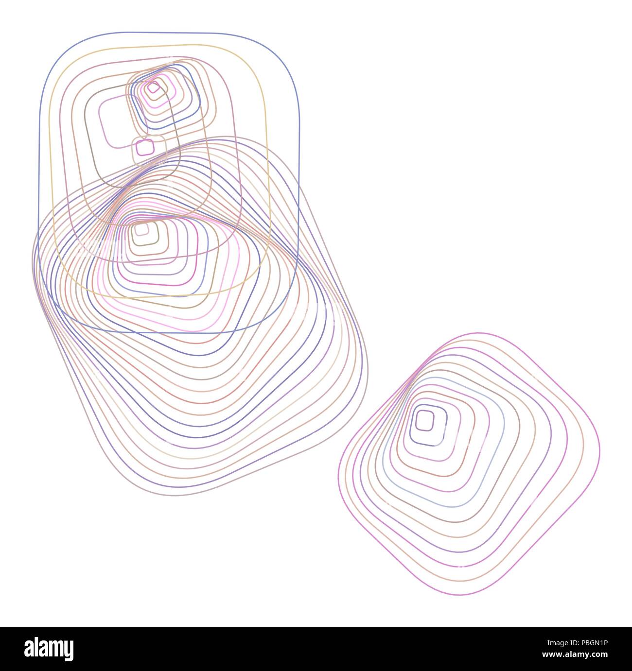 Shape of rounded rectangle, abstract geometric background pattern ...