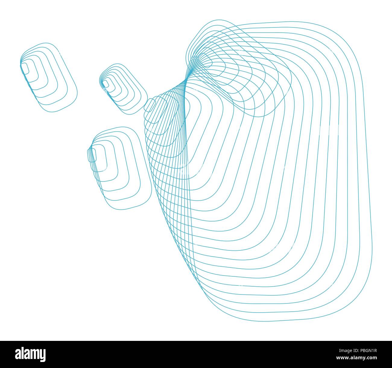 Shape of rounded rectangle, abstract geometric background pattern ...