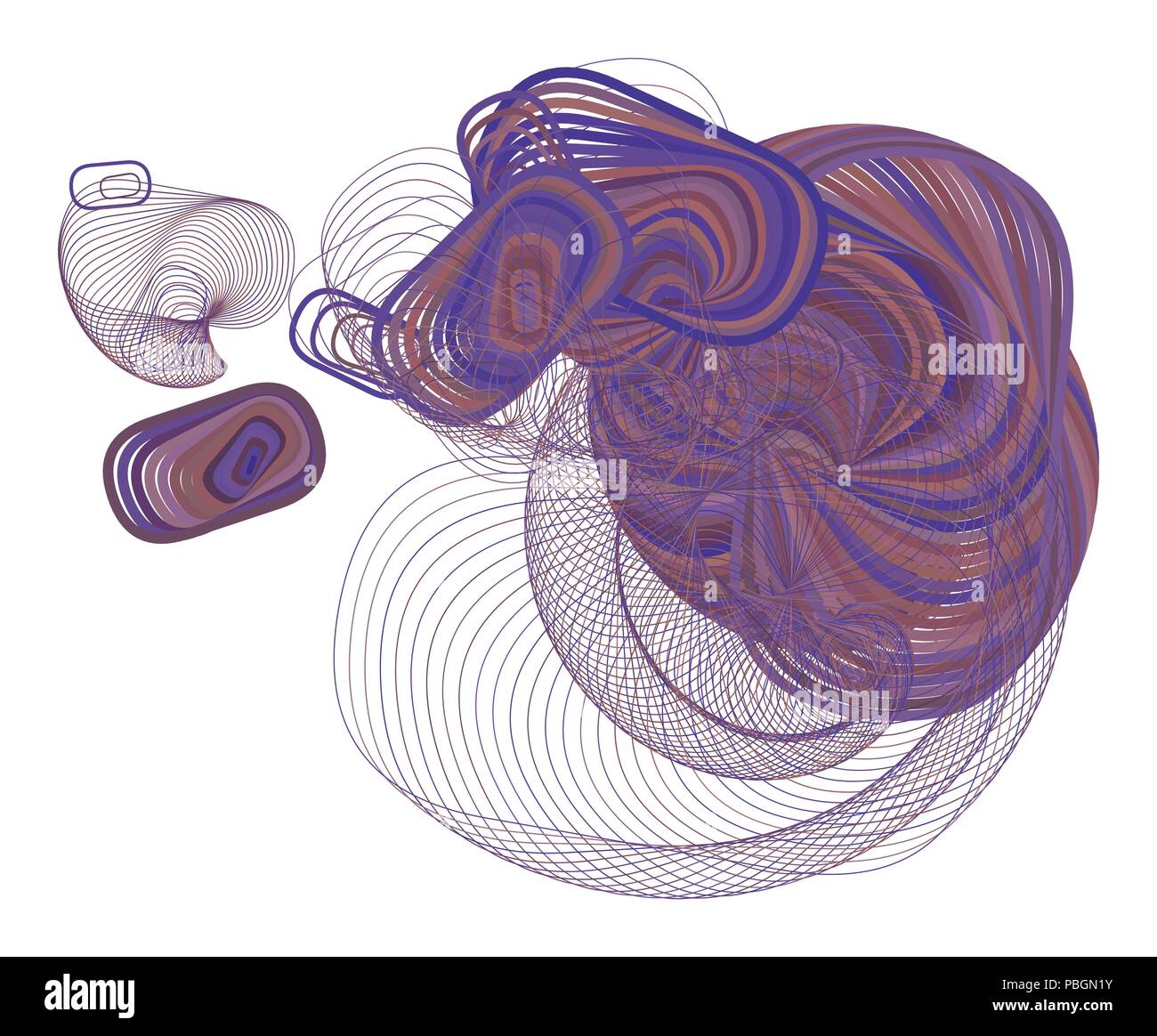 Geometric Conceptual Background Rounded Rectangle Pattern For Design Vector Illustration