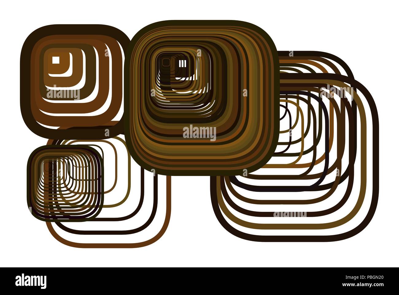 Abstract rounded rectangle geometric pattern, colorful & artistic for ...