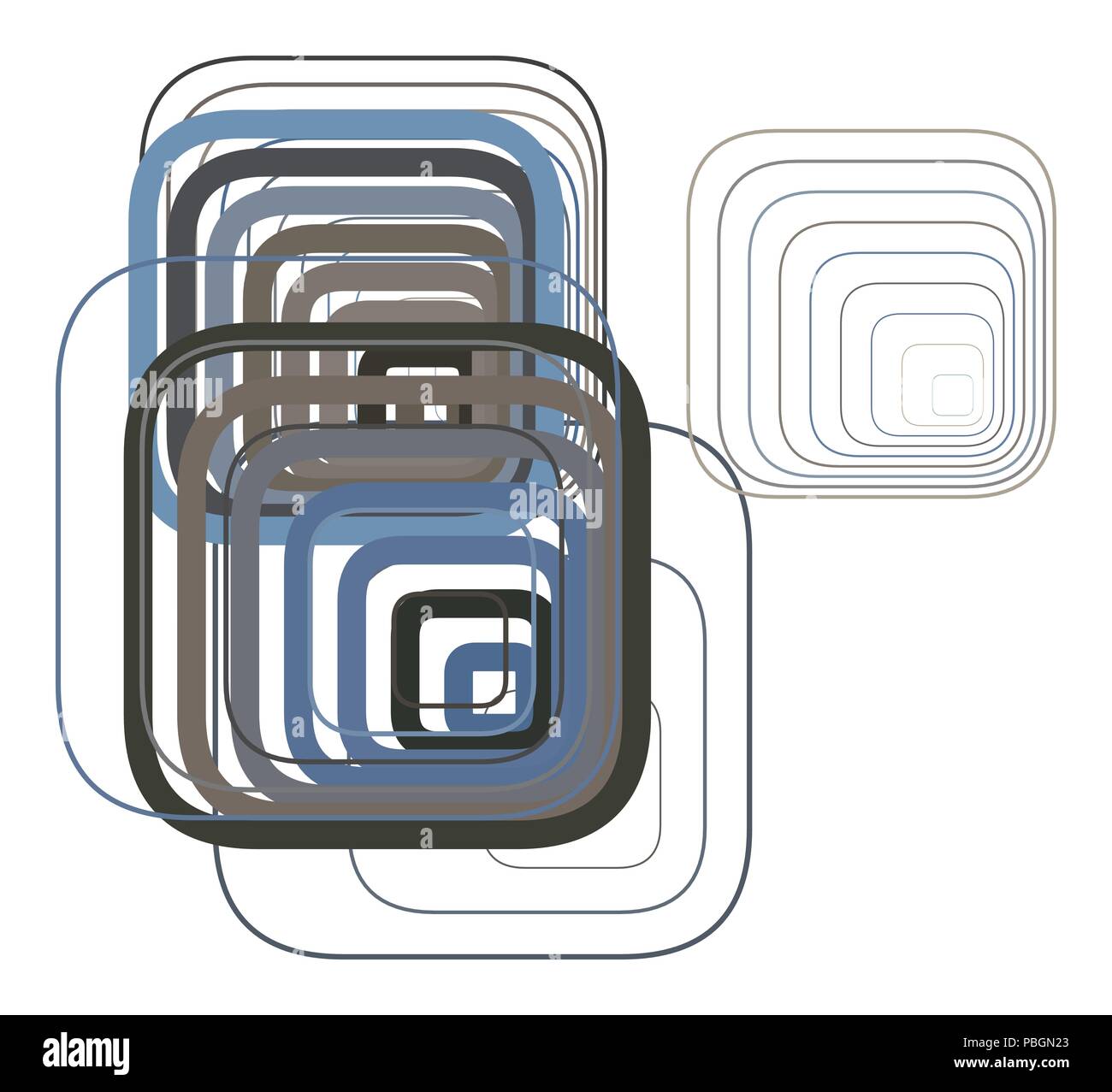 Abstract rounded rectangle geometric pattern, colorful & artistic for ...