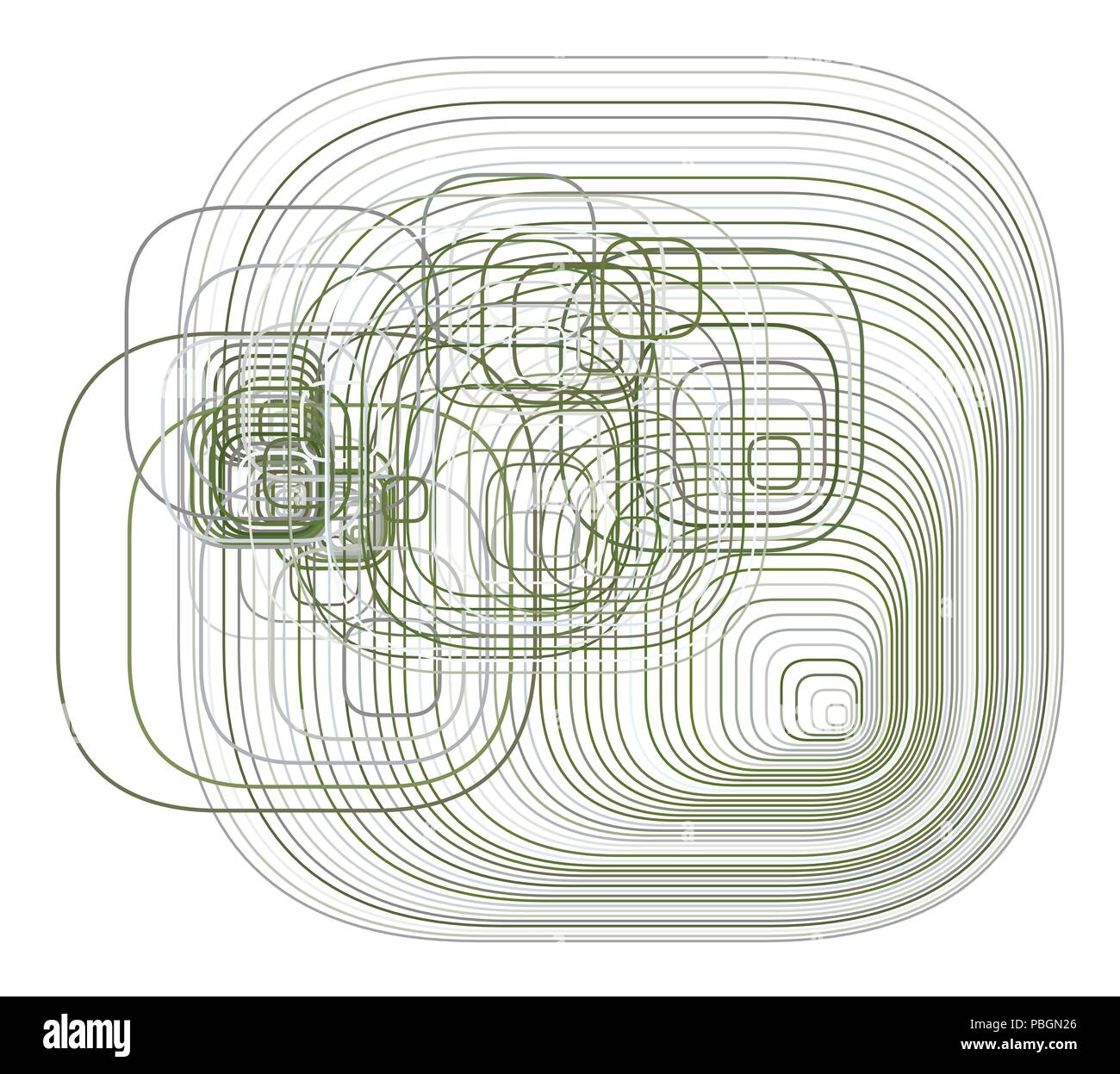 Color abstract rounded rectangle geometric pattern generative art ...