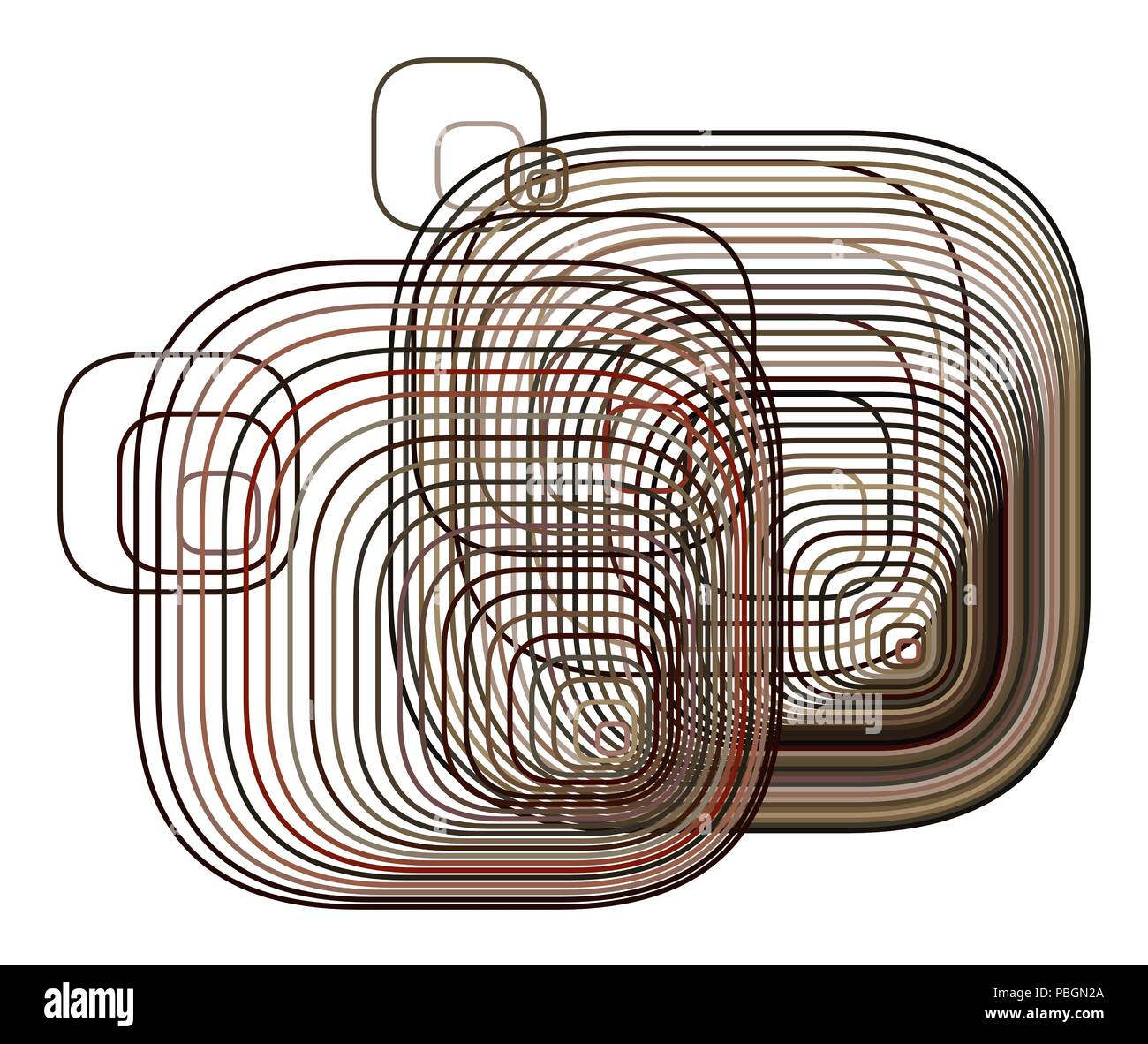 Abstract colored geometric rounded rectangle pattern. Good for web page, wallpaper, graphic ...