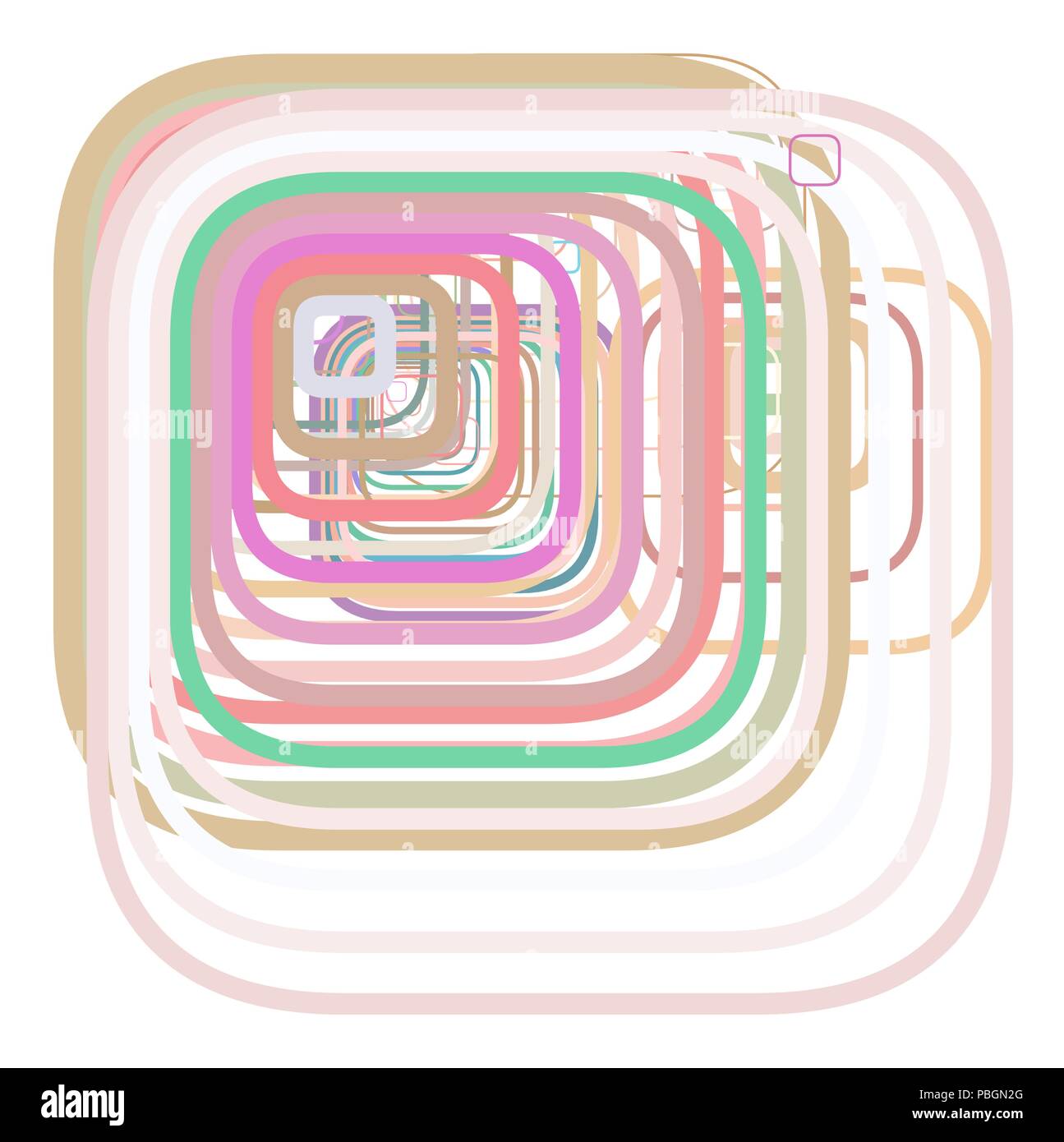 Abstract rounded rectangle geometric pattern, colorful & artistic for ...