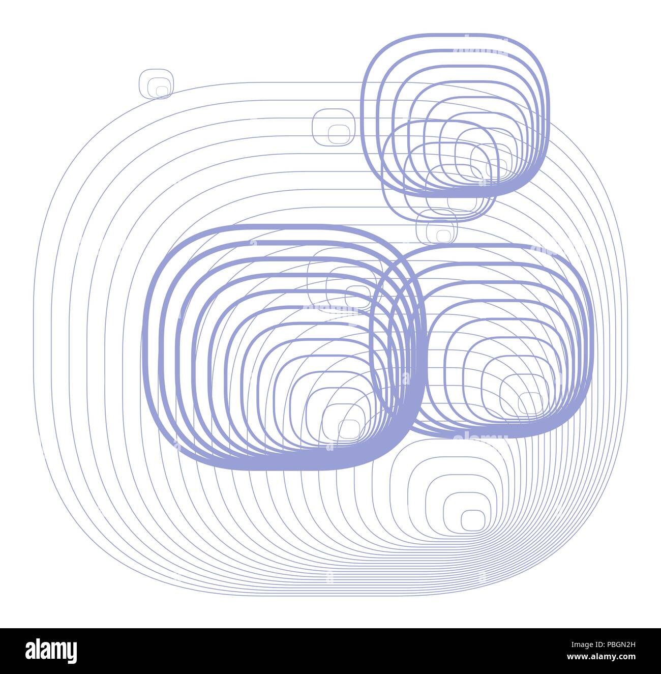 Color abstract rounded rectangle geometric pattern generative art ...