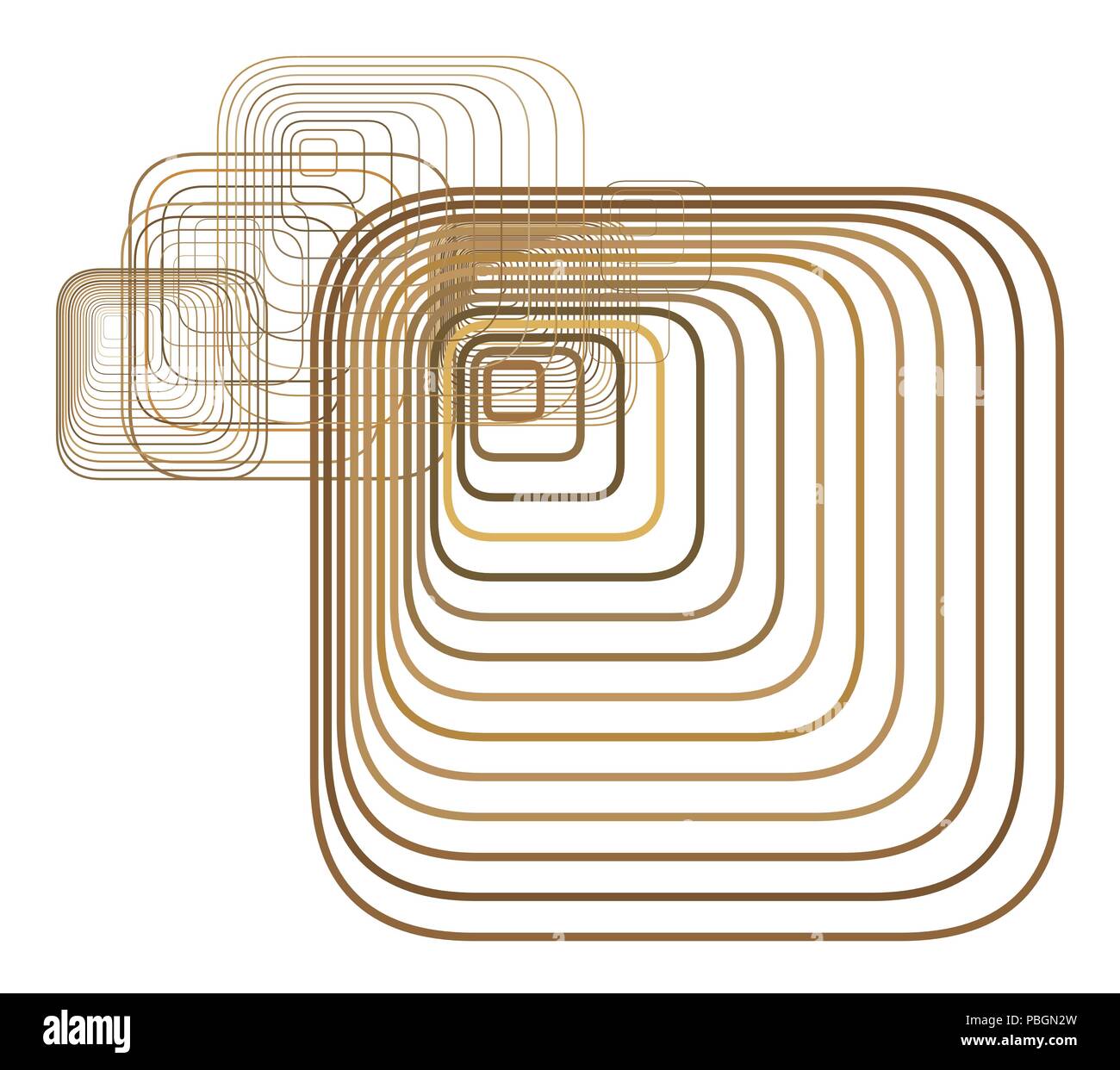 Abstract geometric background with shape of rounded rectangle pattern ...