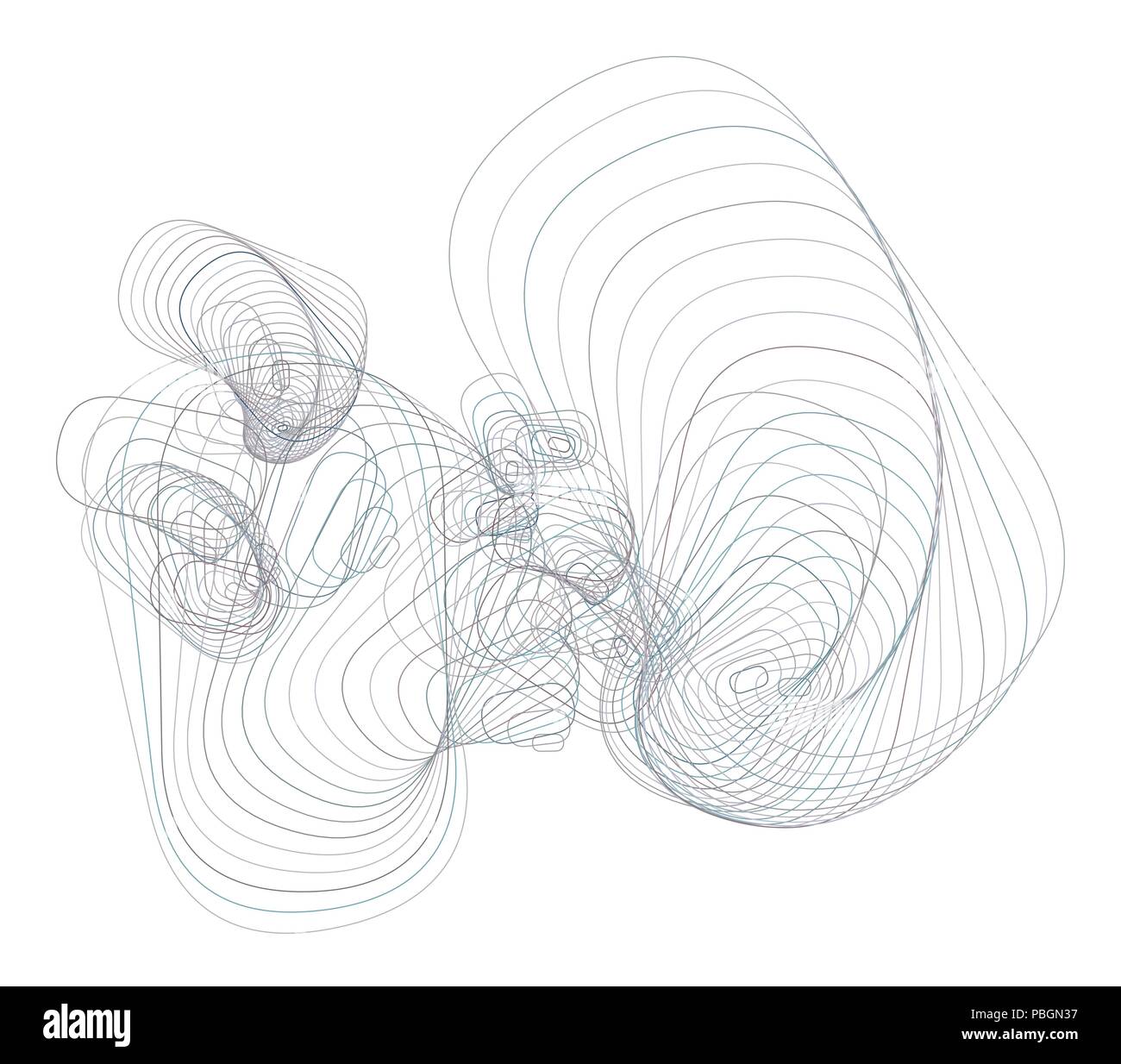 Abstract Conceptual Geometric Rounded Rectangle Pattern Good For Web Page Graphic Design