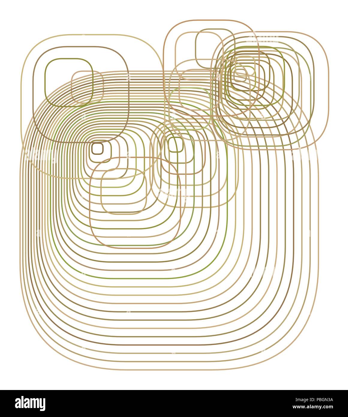 Abstract geometric background with shape of rounded rectangle pattern ...