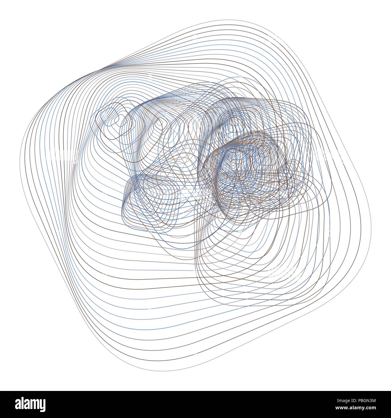 Geometric Conceptual Background Rounded Rectangle Pattern For Design Vector Illustration