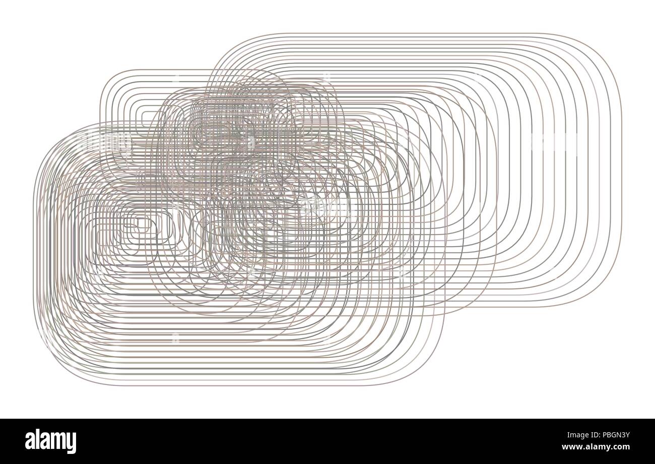 Abstract Geometric Background With Shape Of Rounded Rectangle Pattern Vector Illustration