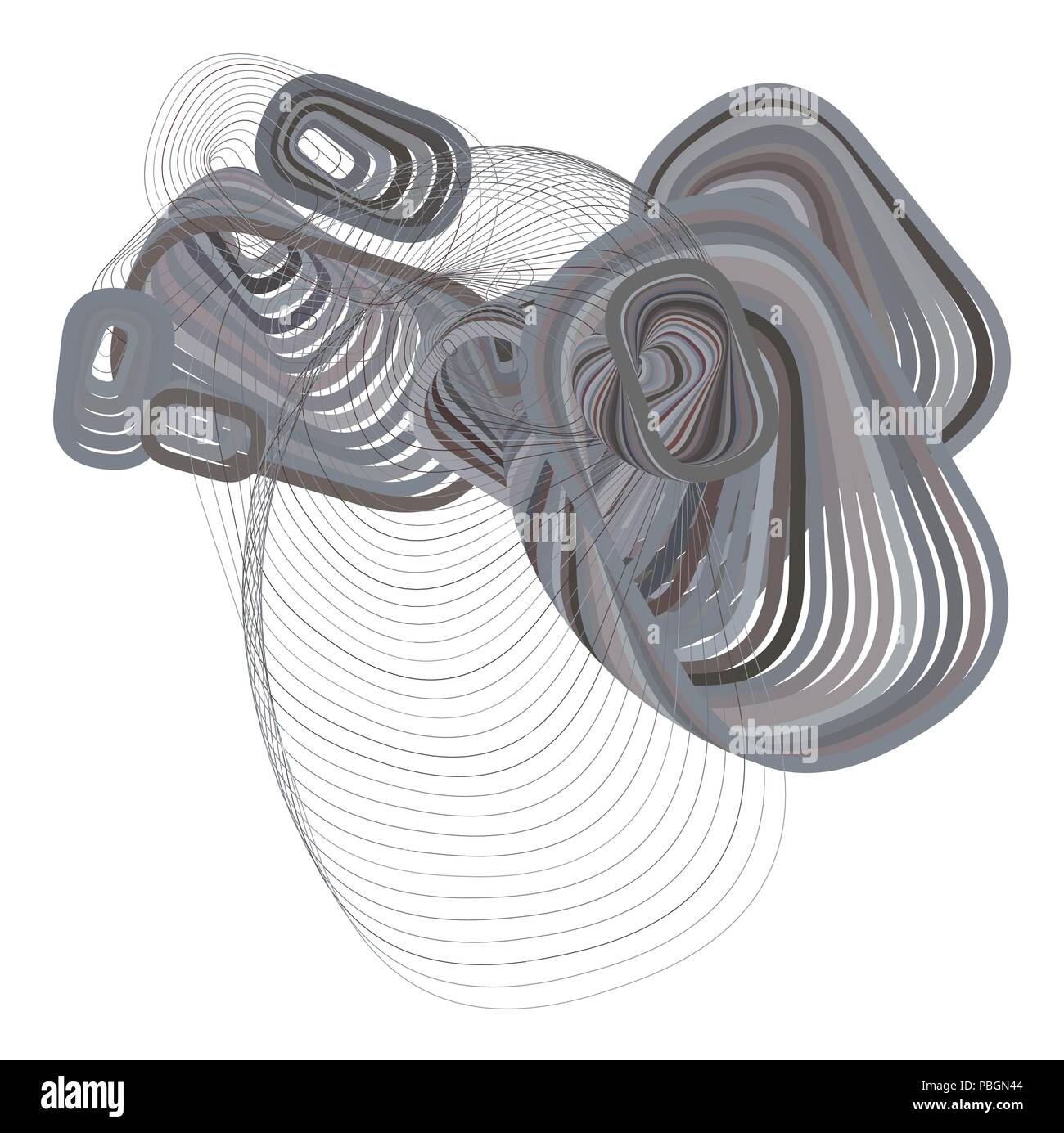 Abstract Conceptual Geometric Rounded Rectangle Pattern Good For Web Page Graphic Design