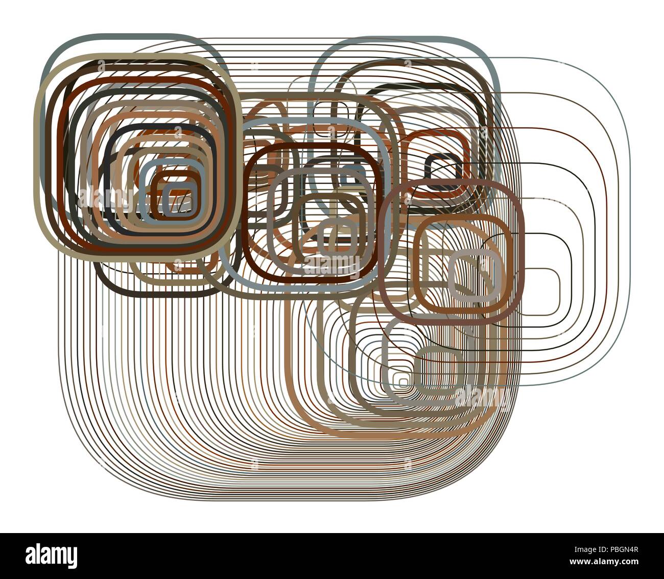 Abstract geometric background with shape of rounded rectangle pattern ...