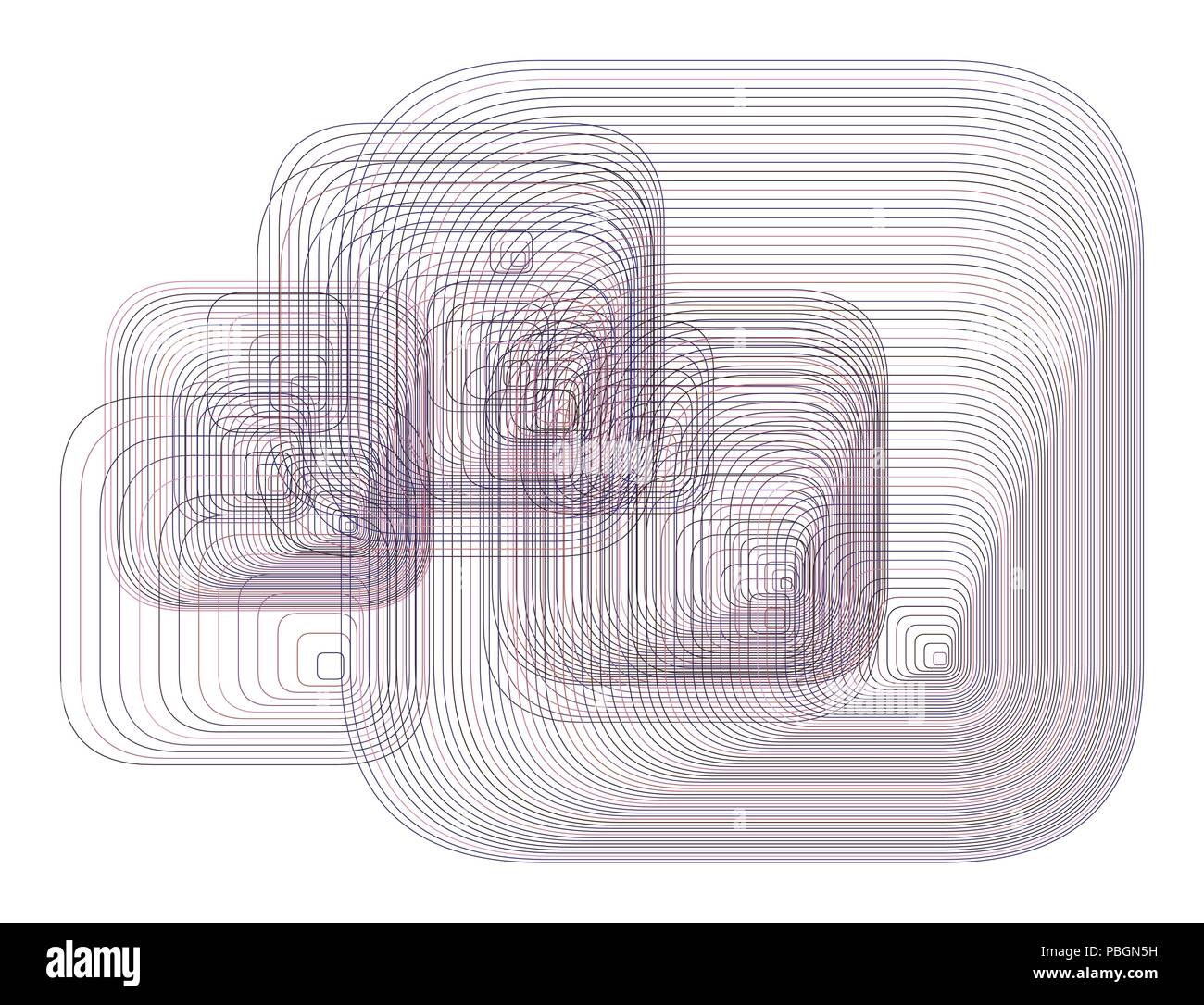 Abstract colored geometric rounded rectangle pattern. Good for web page, wallpaper, graphic ...