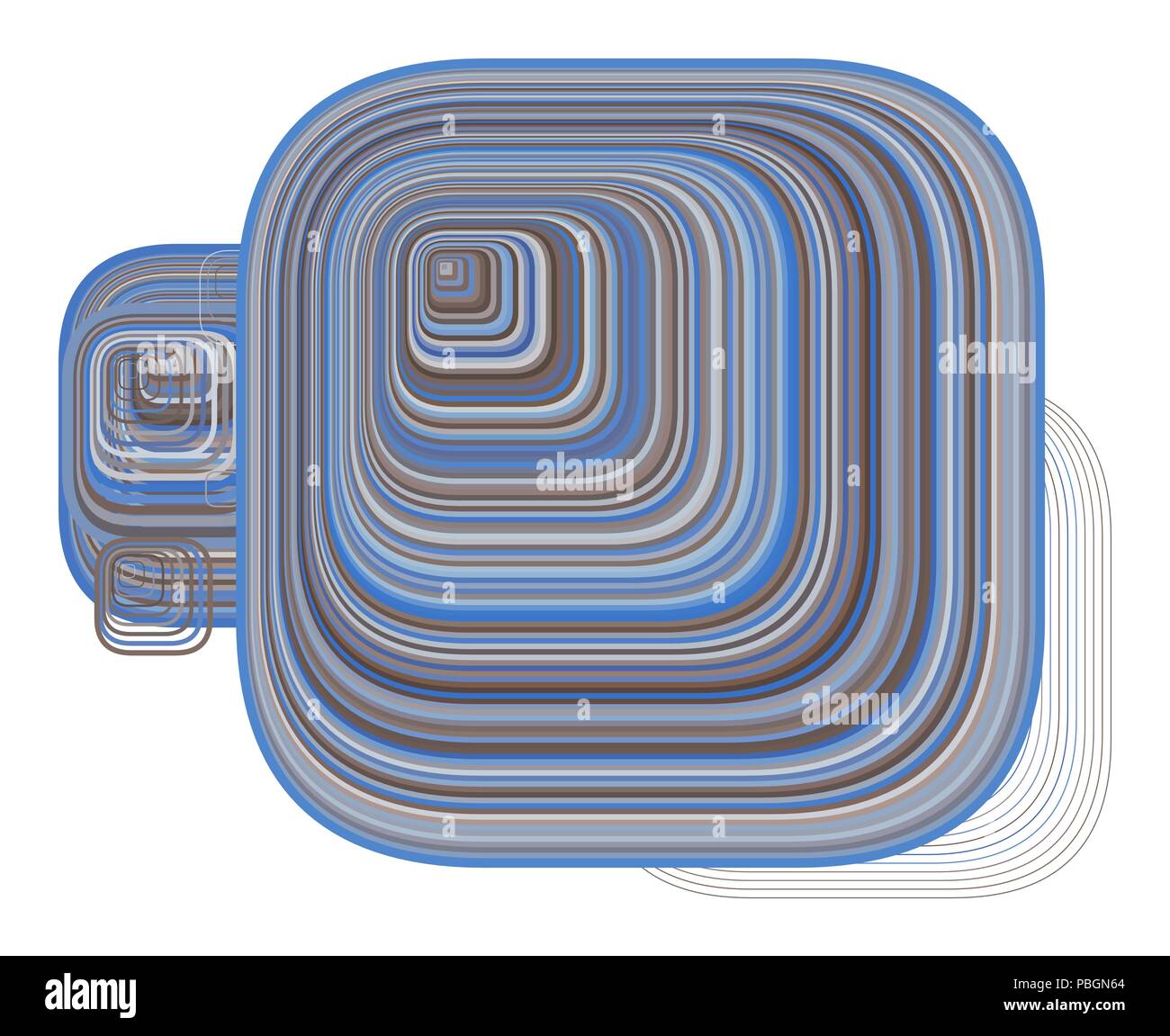 Geometric Conceptual Background Rounded Rectangle Pattern For Design Vector Illustration