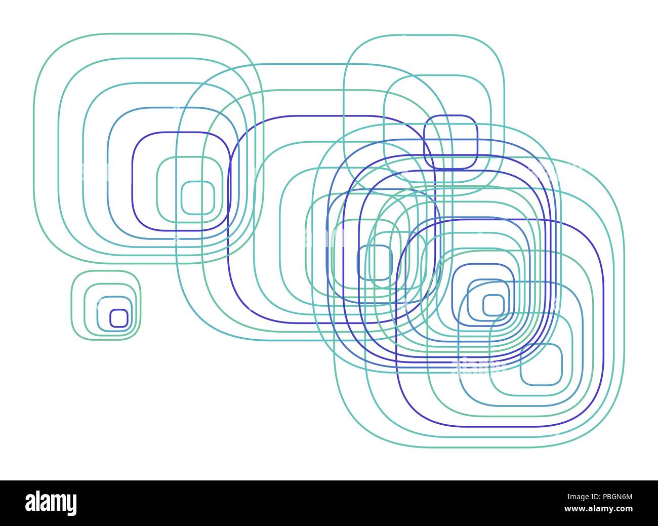 Abstract geometric background with shape of rounded rectangle pattern ...